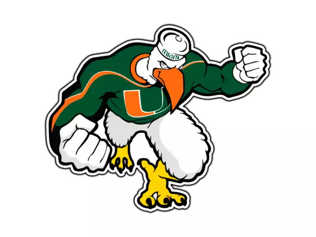 Miami Hurricanes Sebastian Logo Waterproof Sticker Phone Decal Water ...