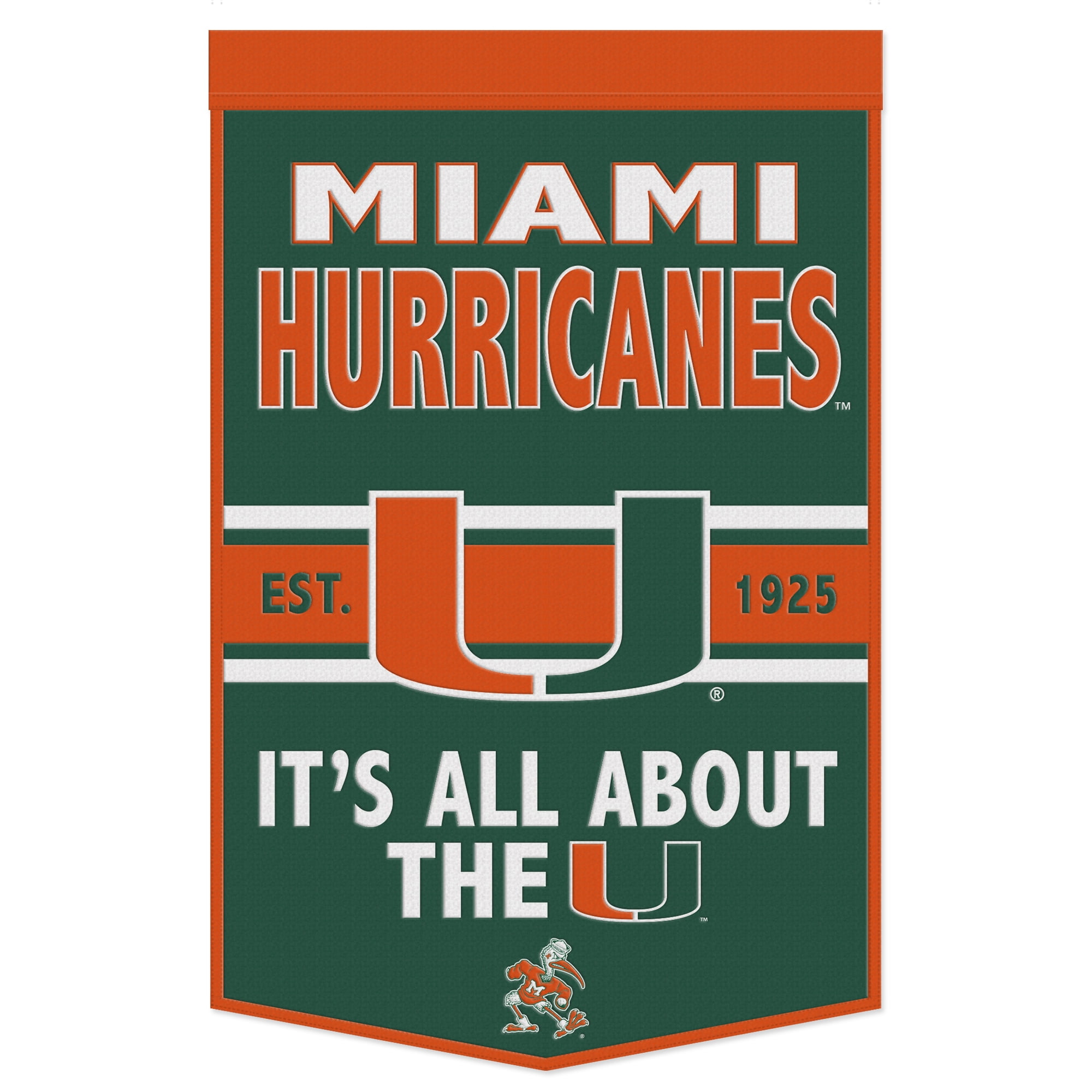 WinCraft Miami Hurricanes 24" x 38" Slogan Banner - Walmart.com
