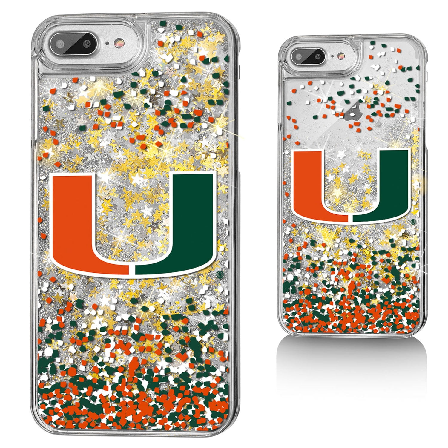 Miami Hurricanes iPhone Glitter Confetti Design Case - Walmart.com