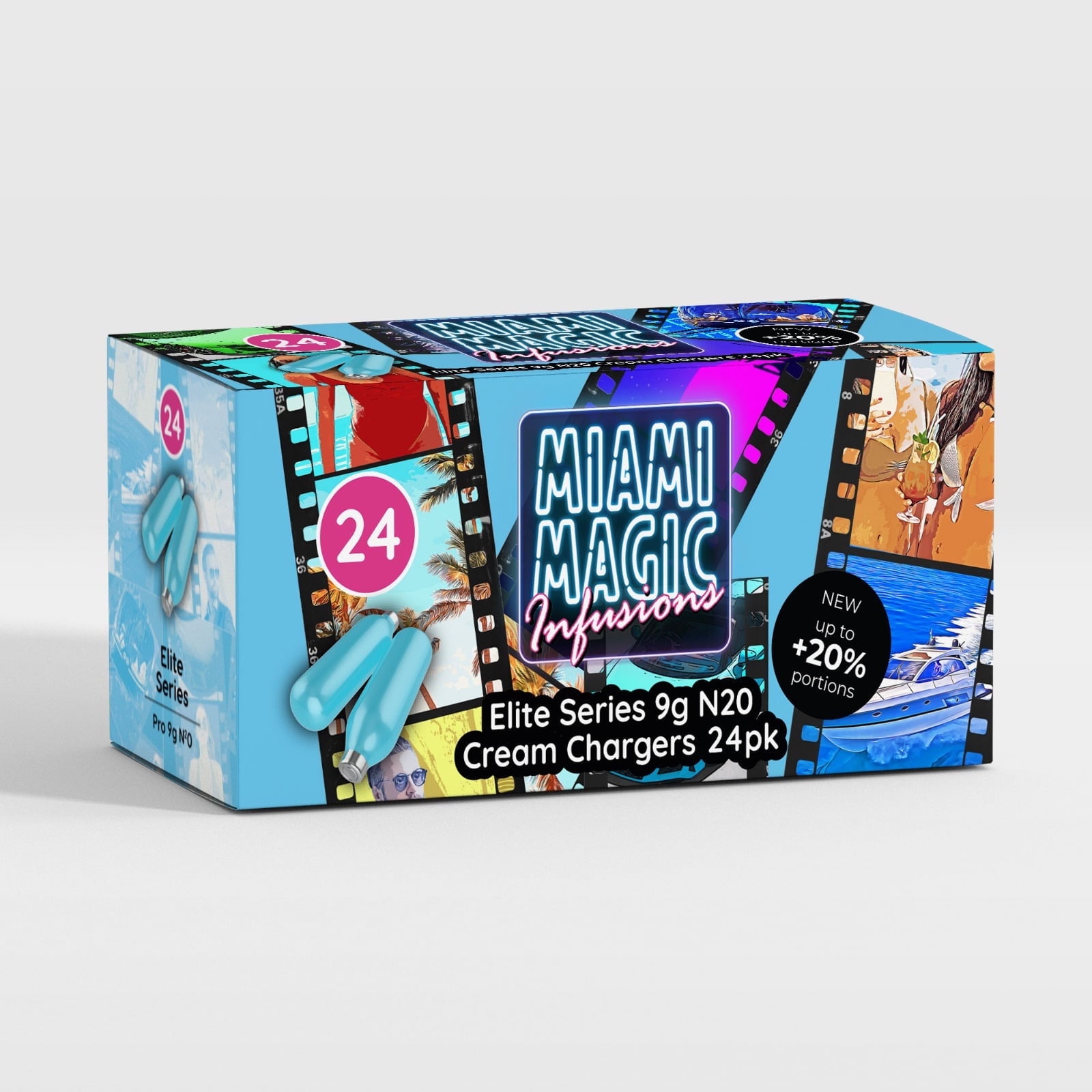 Miami Magic 9g Whip Cream N2O Chargers, Pack of 24 - Walmart.com