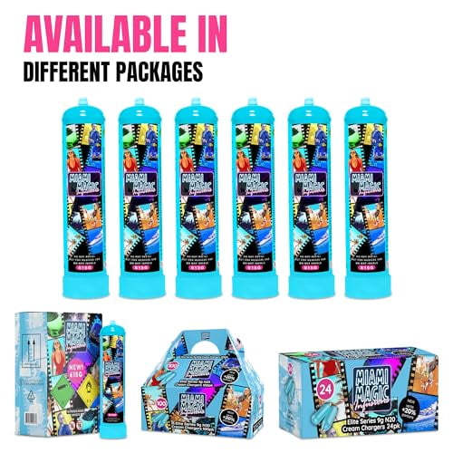 Miami Magic N20 Canisters for Whipped Cream Charger, High-Premium Whip ...
