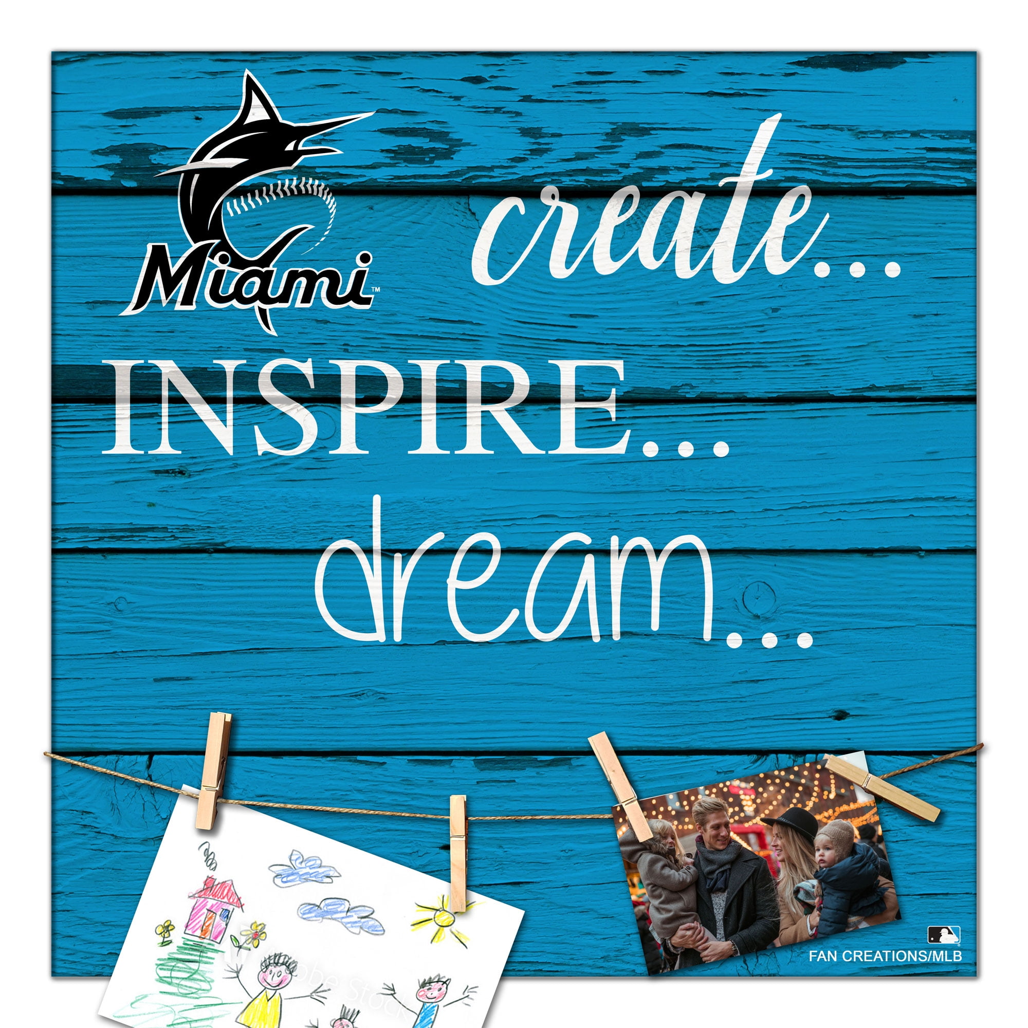 Miami Marlins 18'' x 18'' Create Inspire Dream Sign - Walmart.com