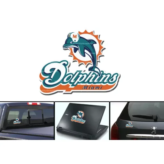 Miami Miami Football Team Sticker Decal Car Truck Window Wall Hood Body ...