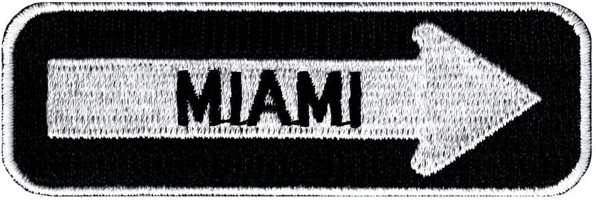 Miami One Way Sign Embroidered Iron-on Patch - Walmart.com