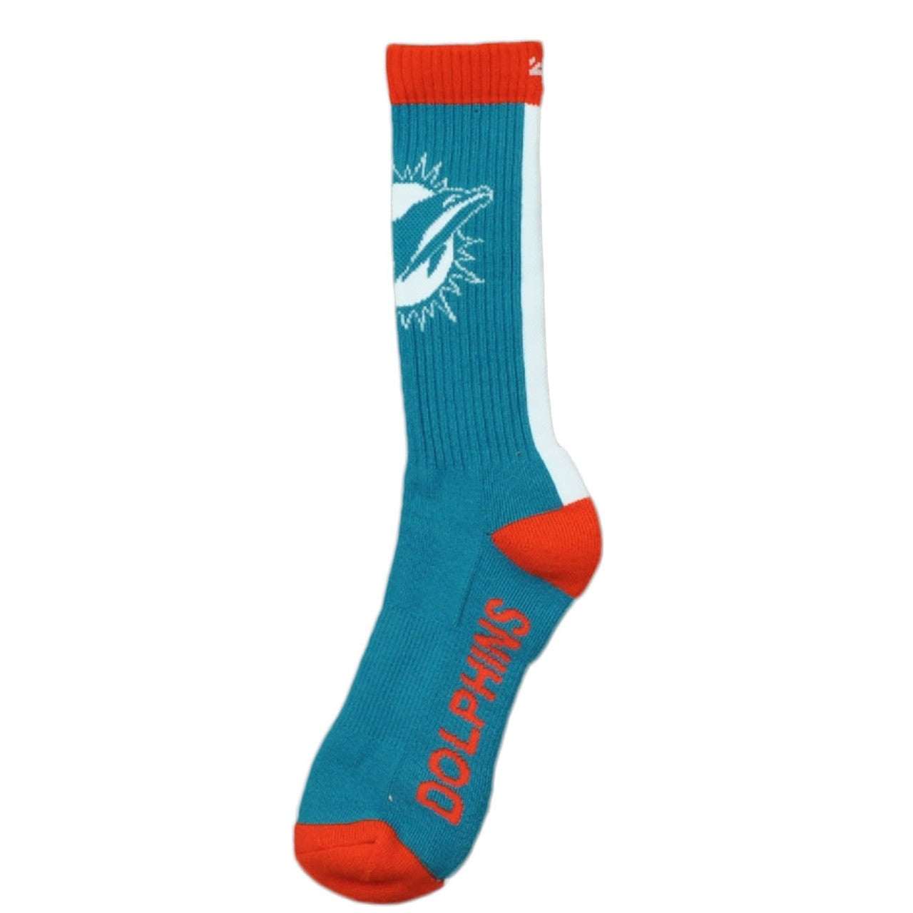 Miami Pro Football Socks Adult Team Logo and Colors Large Crew Sport ...