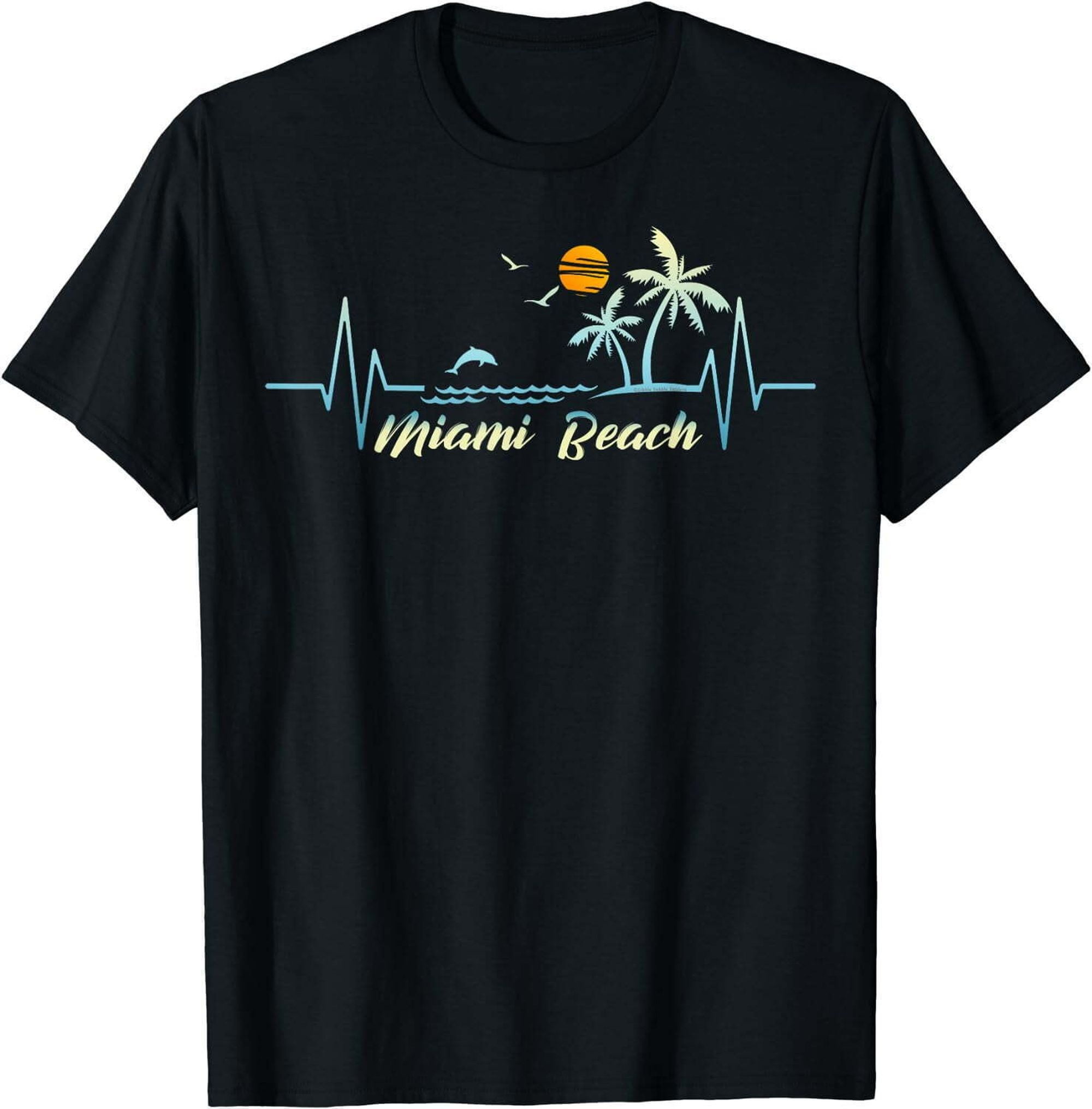 Miami Souvenir Spring Break Miami Beach T-Shirt Black - Walmart.com