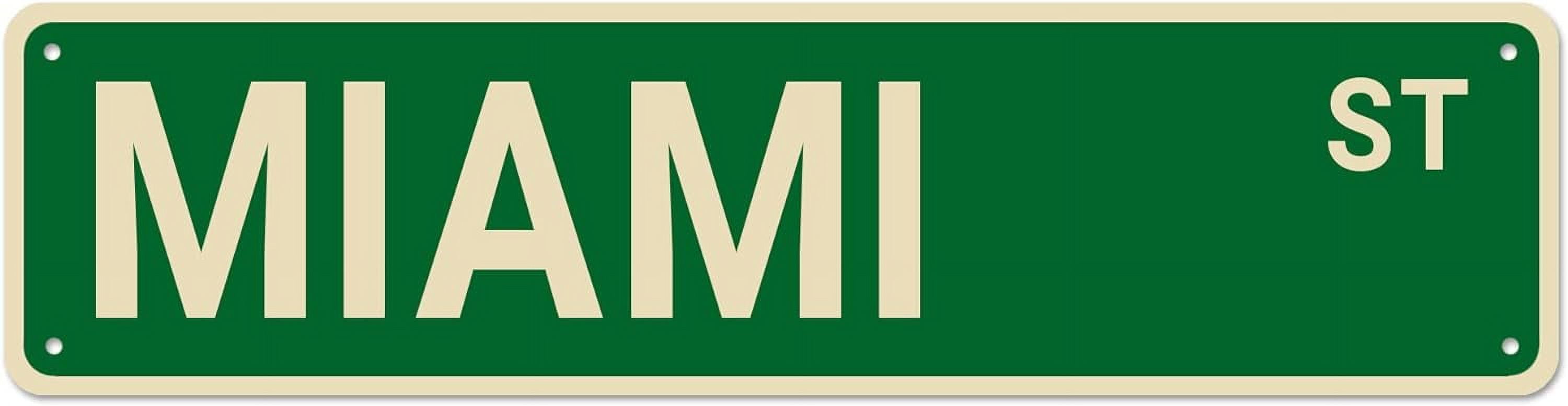 Miami Street Signs, Miami Decor Miami Sign Miami Gift, Wall Decor for ...
