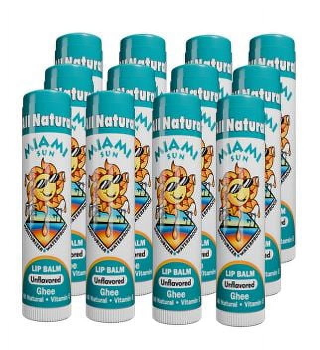 Miami Sun Lip Balms, Anti-Aging, Natural & Unflavored (12) - Walmart.com