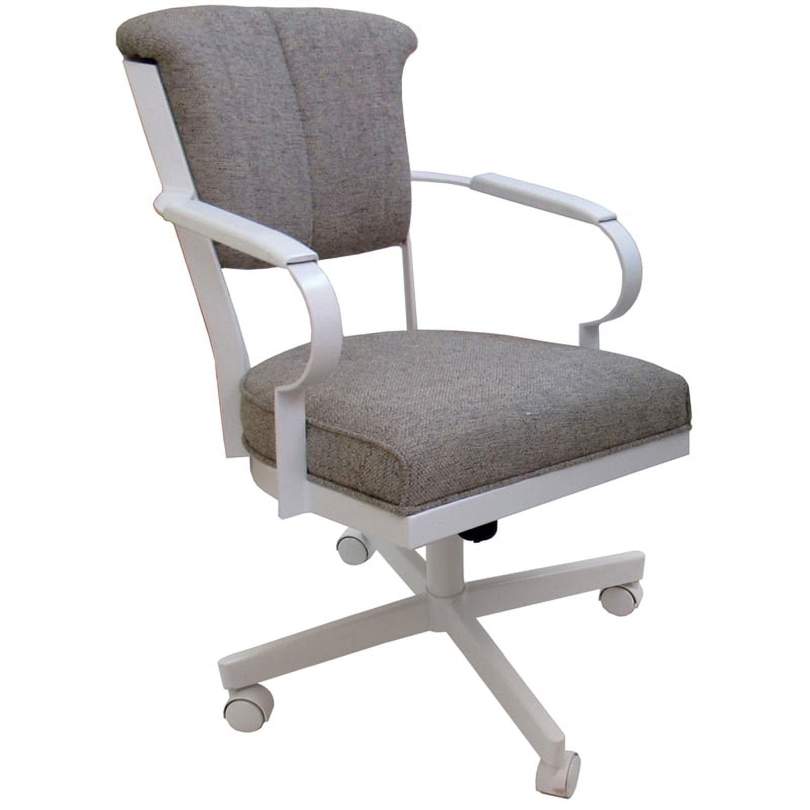 Miami Swivel Metal Caster Chair Reading Base - Portwood Ash - White ...