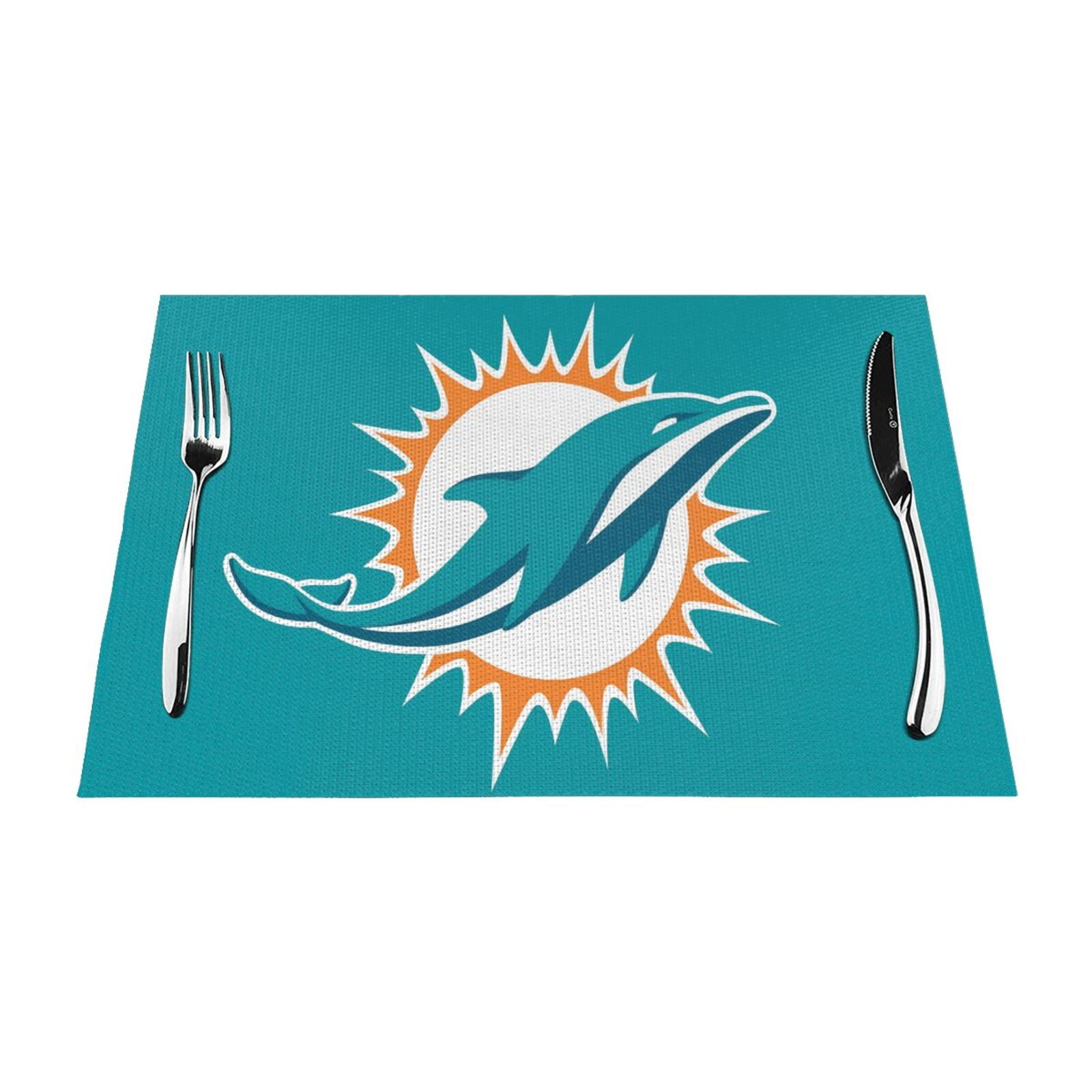 Miami Team PVC Woven Dinner Plate Mat 12x18 Inch, Easy to Clean Table ...