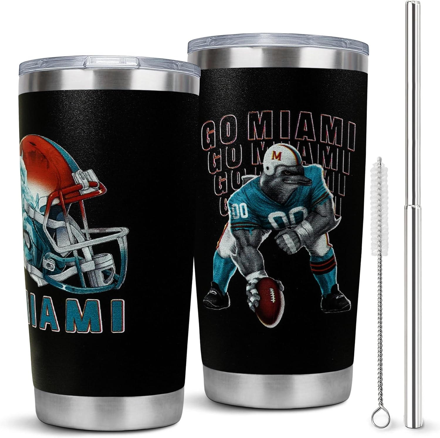 Miami Tumbler Cup - Miami Gifts for Men - 20 OZ Insulated Stainless ...