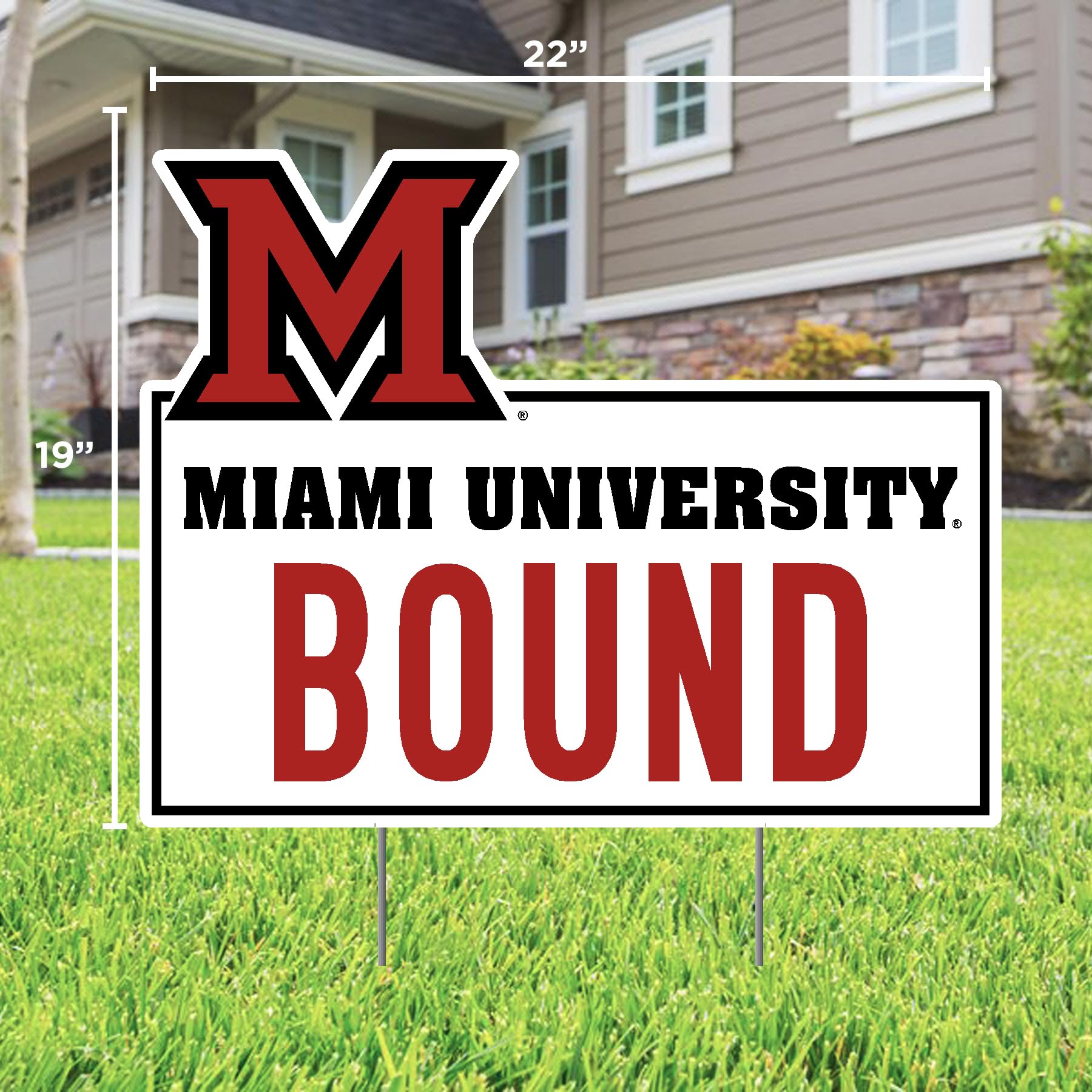 Miami University Bound Lawn Sign (Officially Licensed) - Walmart.com