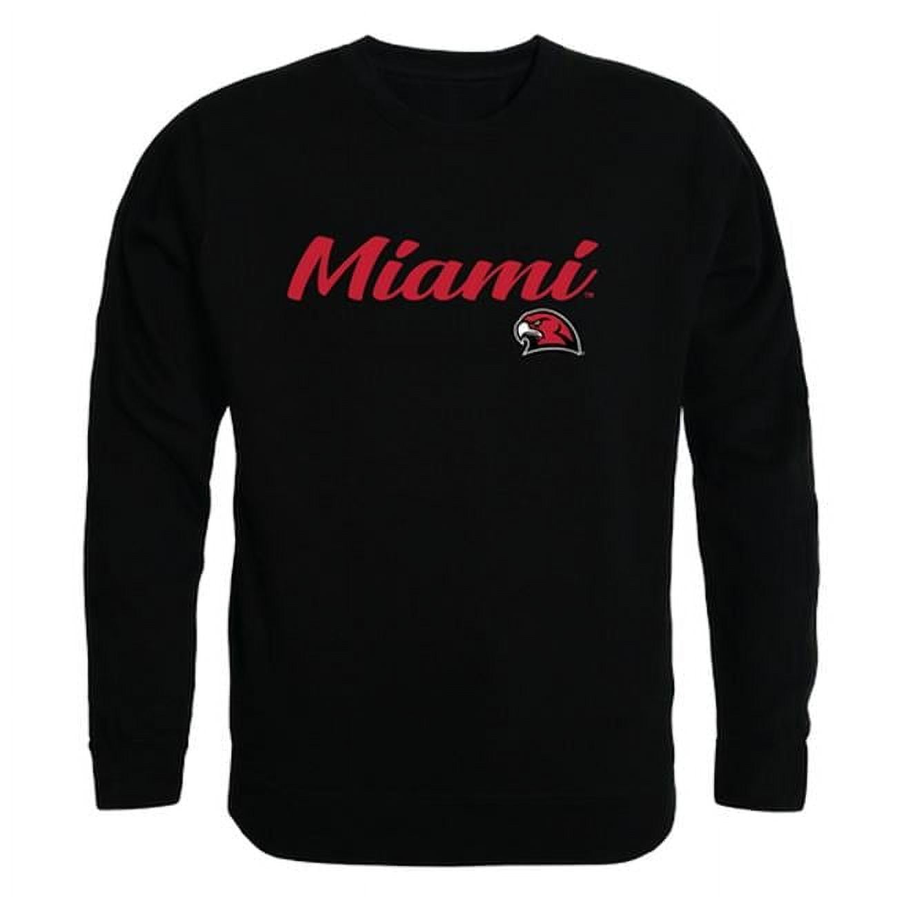 Miami University, OH Script Crewneck T-Shirt, Black - Extra Large ...