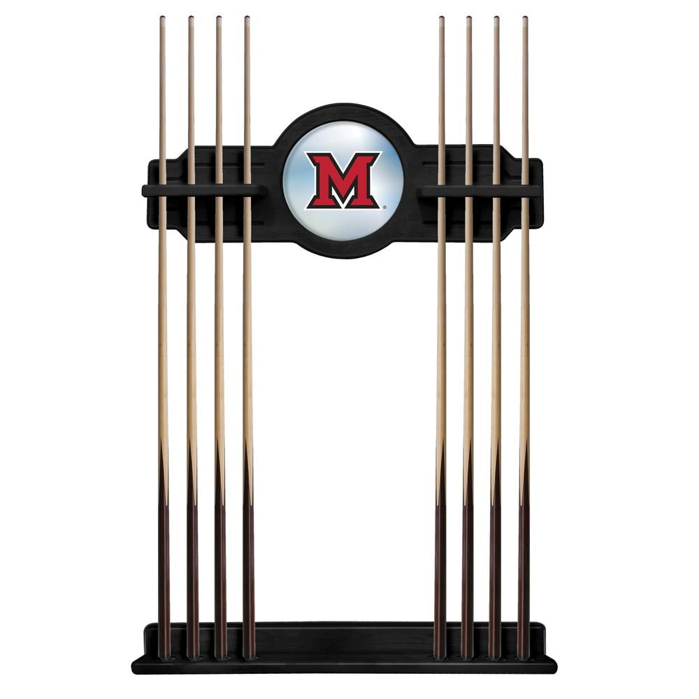 Miami University (OH) Solid Wood Cue Rack with a Black Finish - Walmart.com