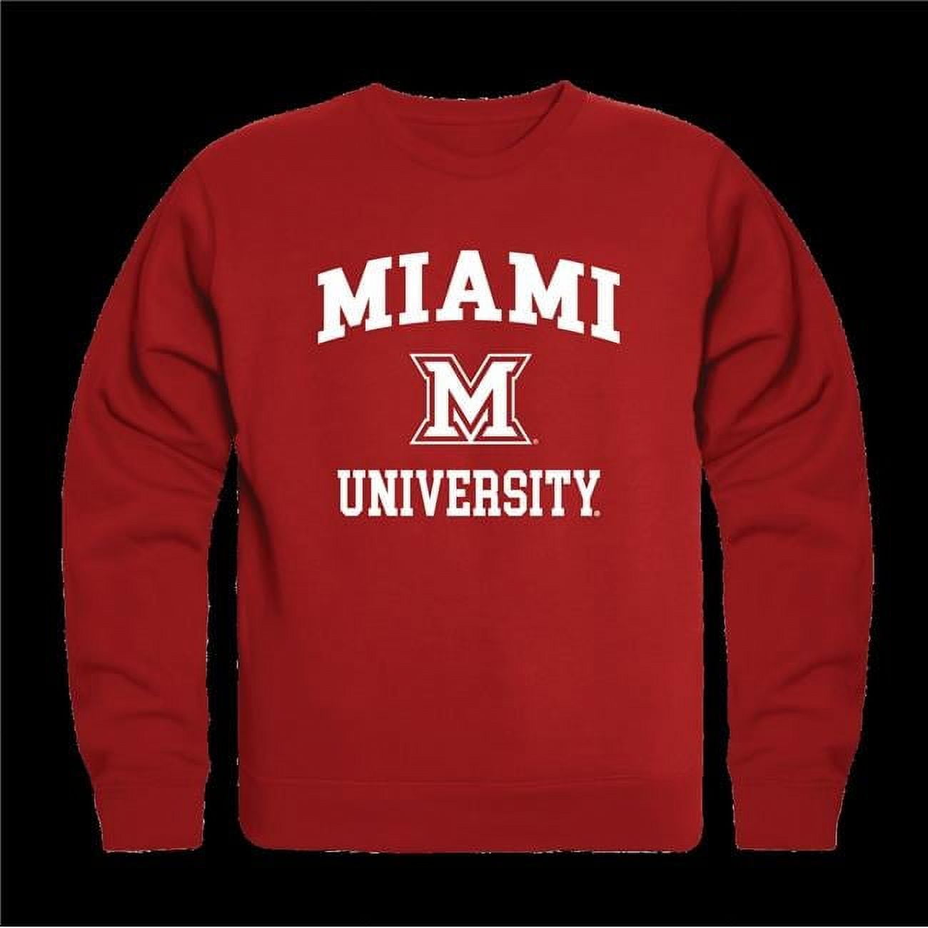 Miami University, Ohio RedHawks Seal Crewneck Sweatshirt, Red - Large ...