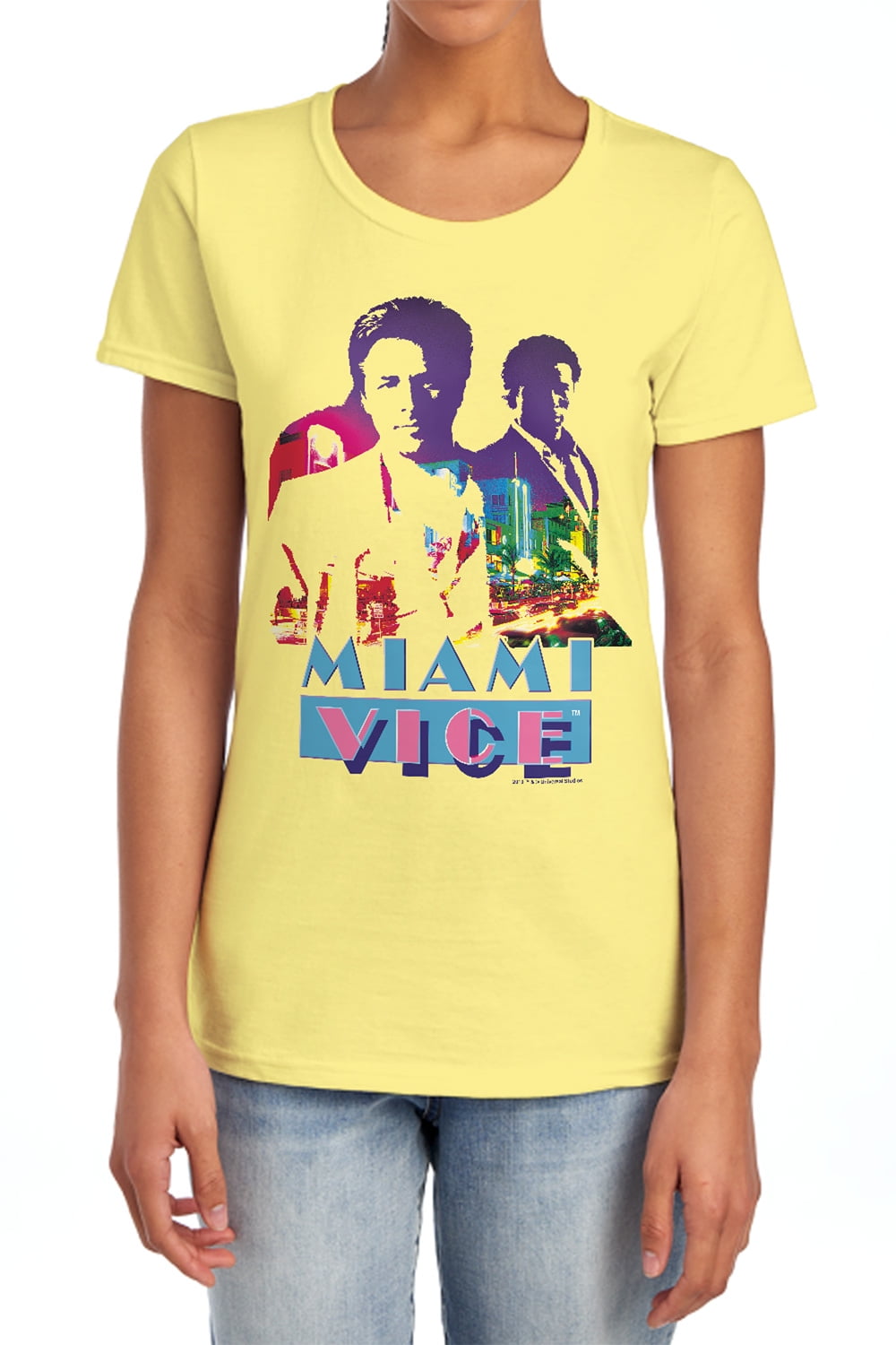 Miami Vice Crockett and Tubbs Women's T Shirt, Banana, Medium - Walmart.com