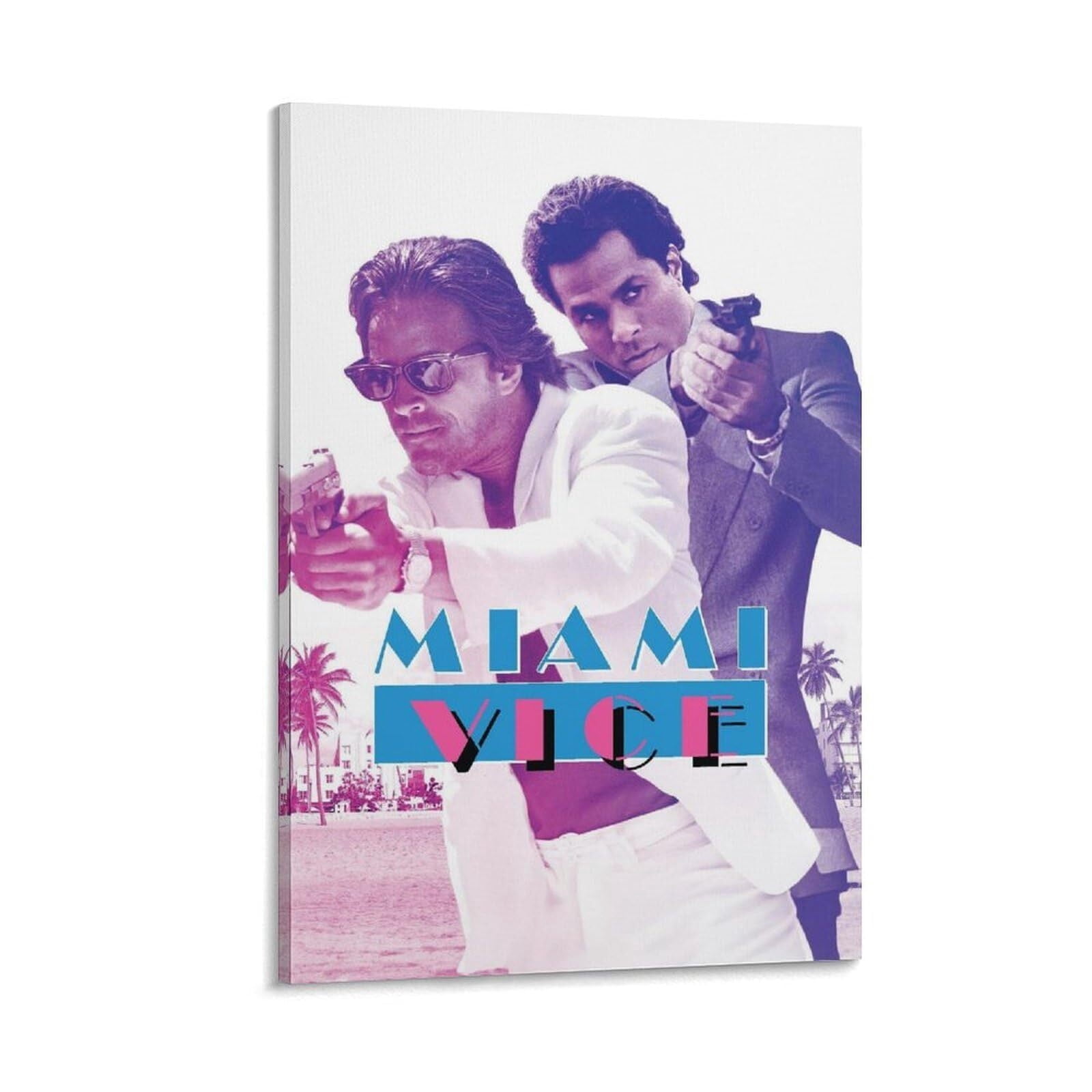 Miami Vice Movie Poster Neon City Nightscape Poster Decorative Painting ...