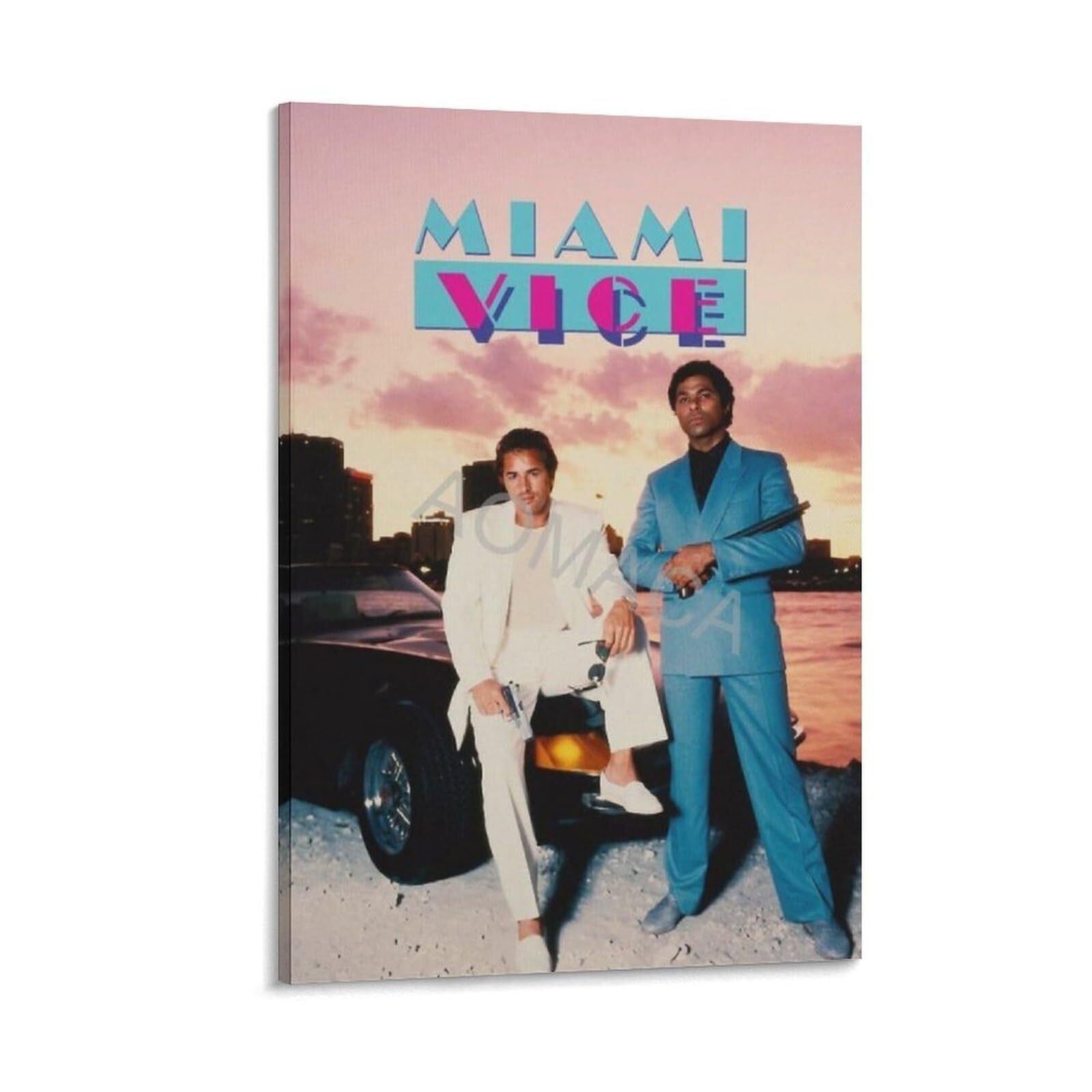 Miami Vice Movie Poster Neon City Nightscape Print Photo Art Painting ...