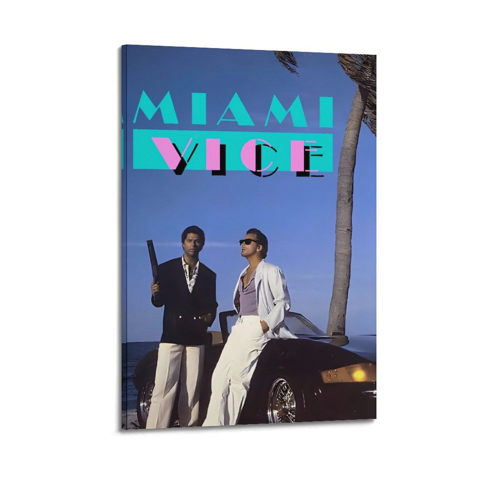 Miami Vice Poster Wall Art Canvas Aesthetic Music And Movies Decorative ...