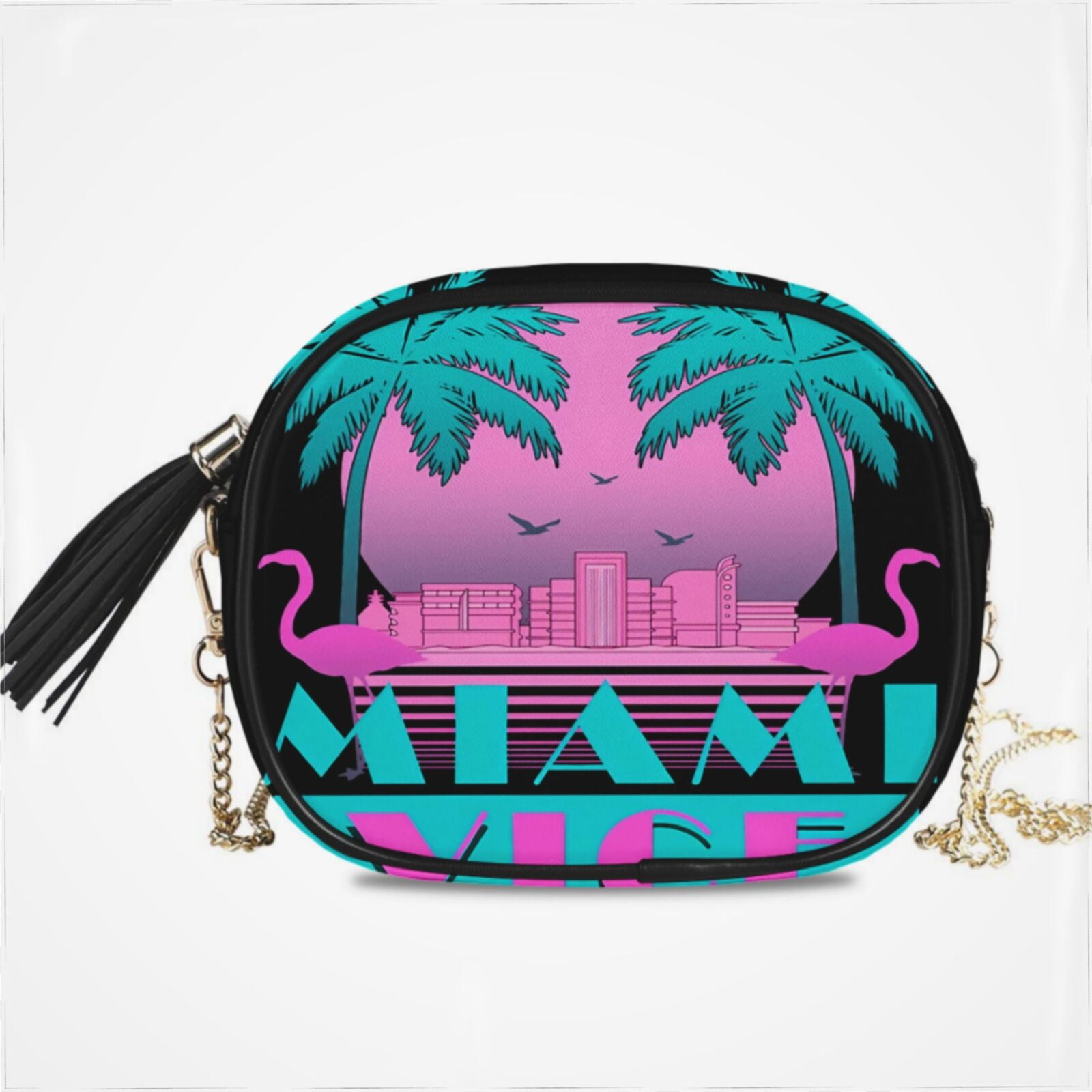 Miami Vice Retro 80s Women'S Vintage Crossbody Bag Fashion Purses Bag ...