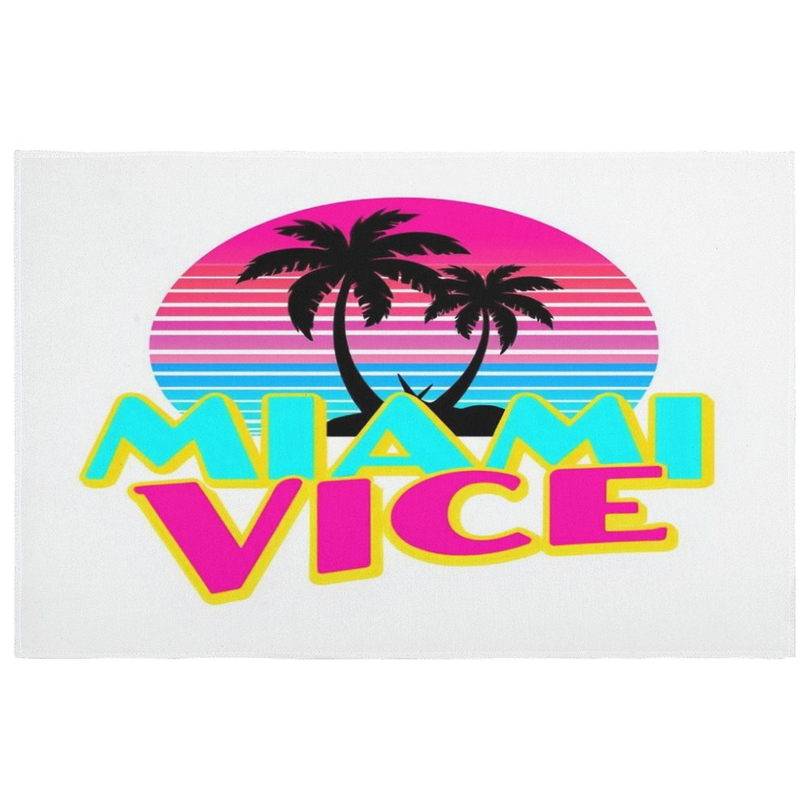 Miami Vice Retro Logo Adult Home Decor Bedroom Living Room Crystal ...