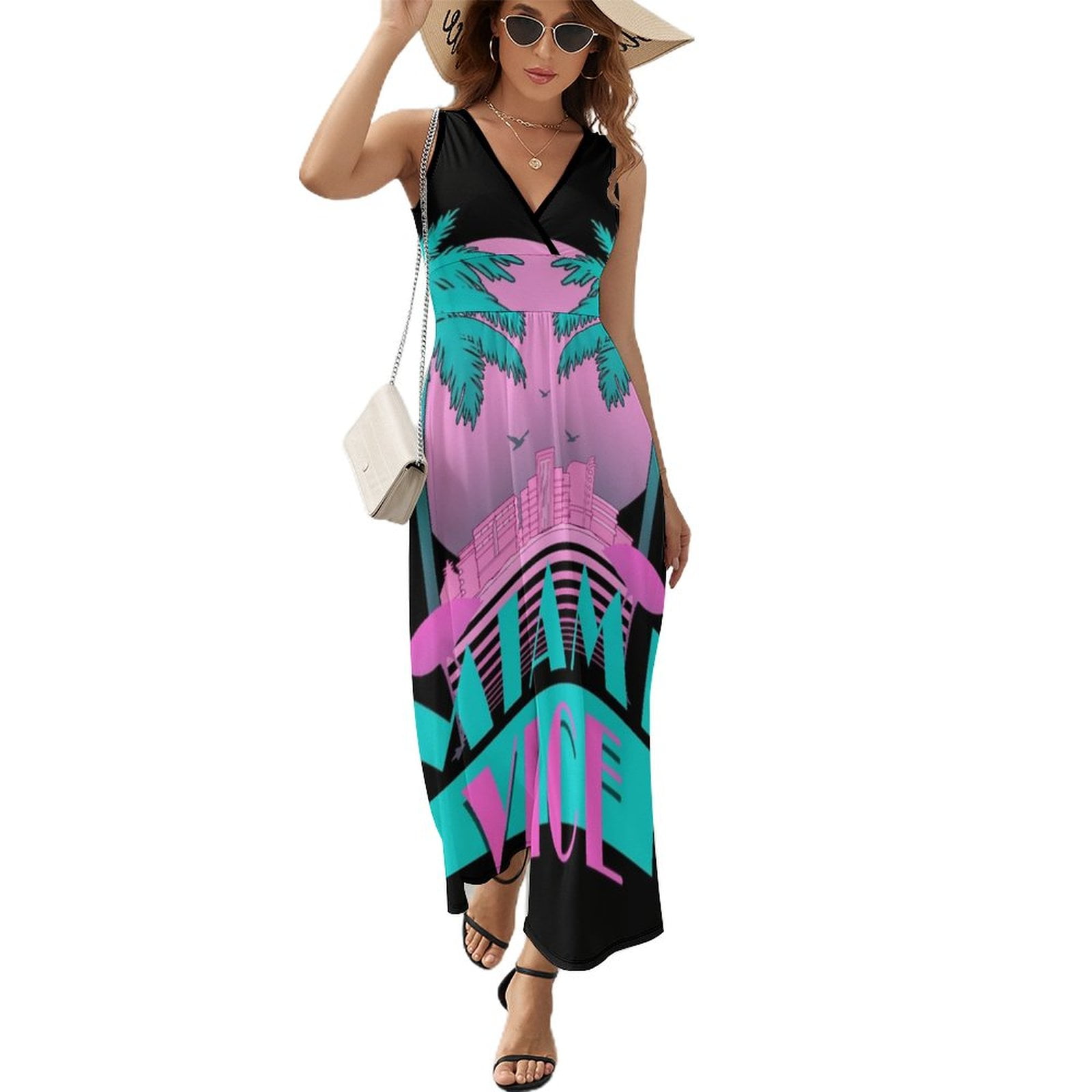 Miami Vice - Retro s Design Sleeveless Dress Dress for girls dresses ...