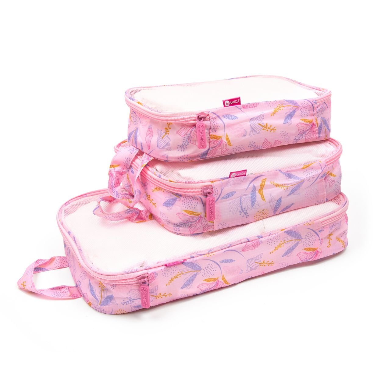 Miamica 3 Luggage Packing Cubes Set Space Saving Travel Organizer ...
