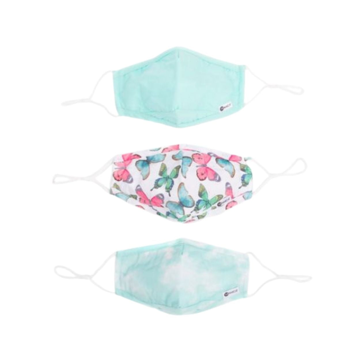 Miamica Set of 3 Fashion Cloth Face Mask - Butterfly, Mint Ombre, Solid ...