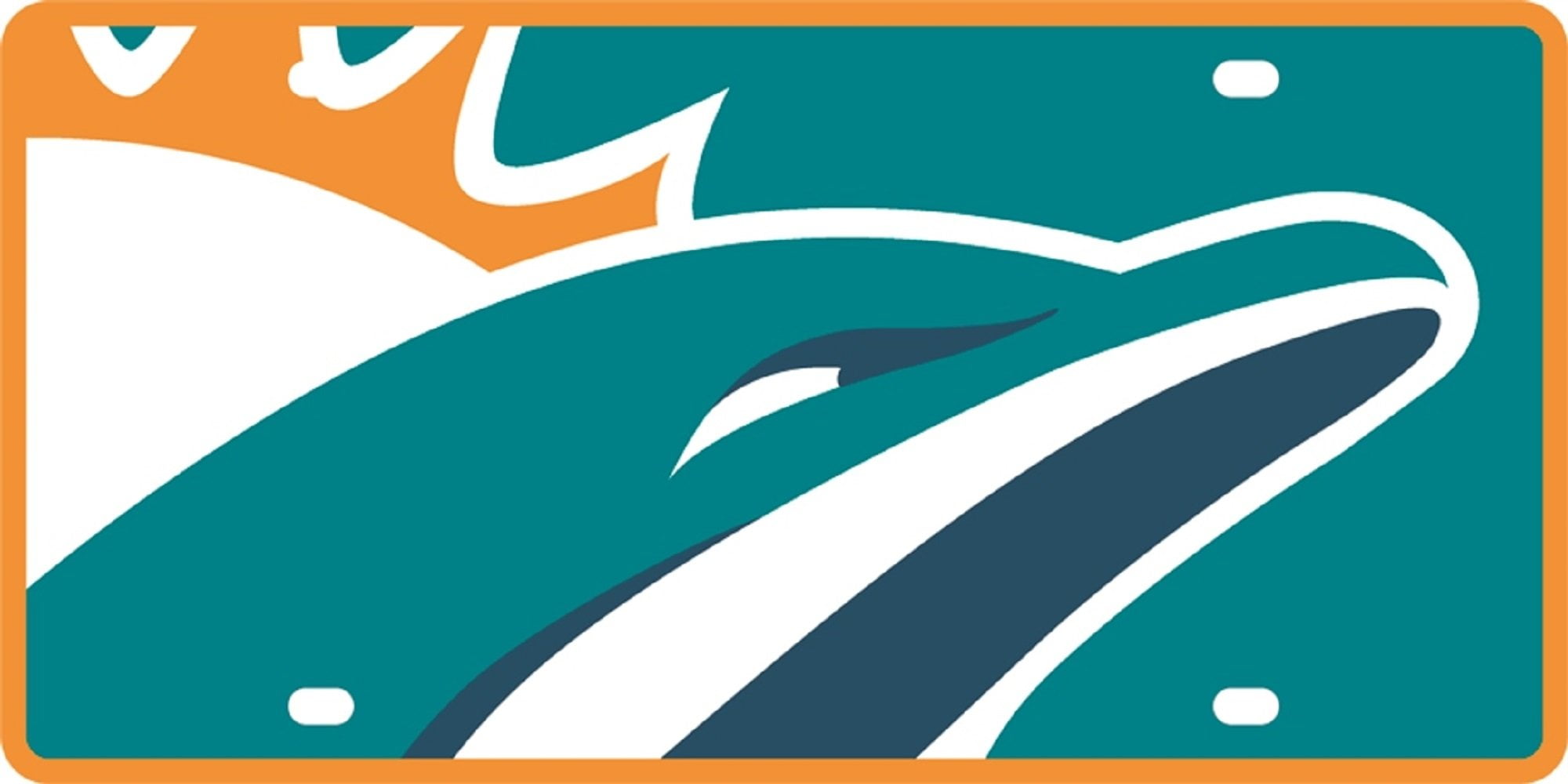 Miamki Dolphins Premium Laser Cut Tag License Plate, Mega Logo Design ...