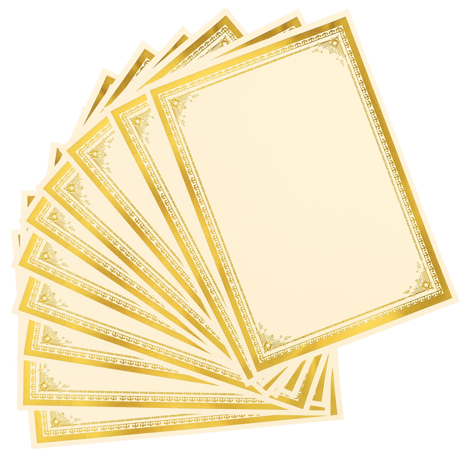 Golden Certificate Paper for Lab Use Printable Blank Honor Paper 10 ...
