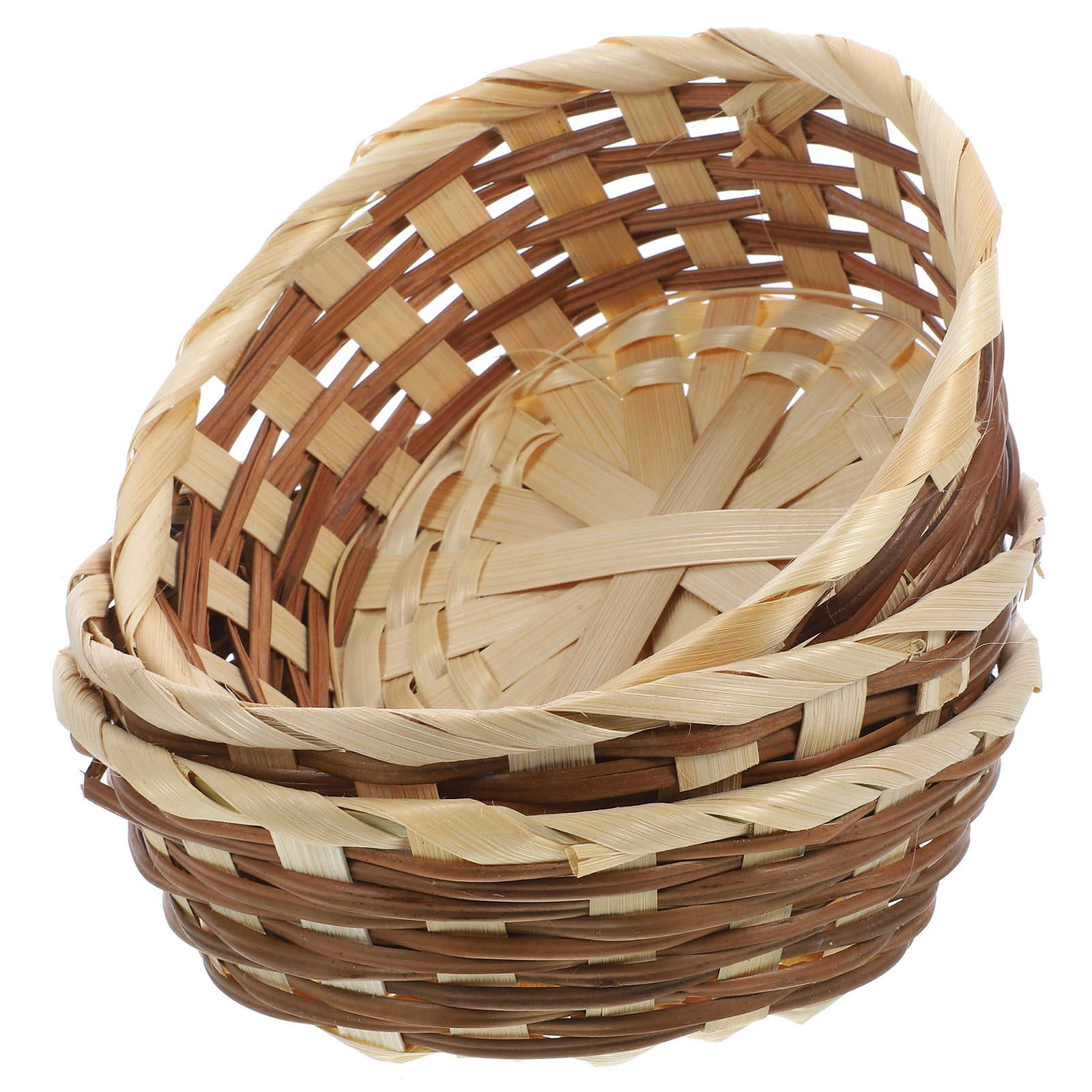 3pcs Bamboo Storage Baskets Candy Storage Containers Practical Food ...