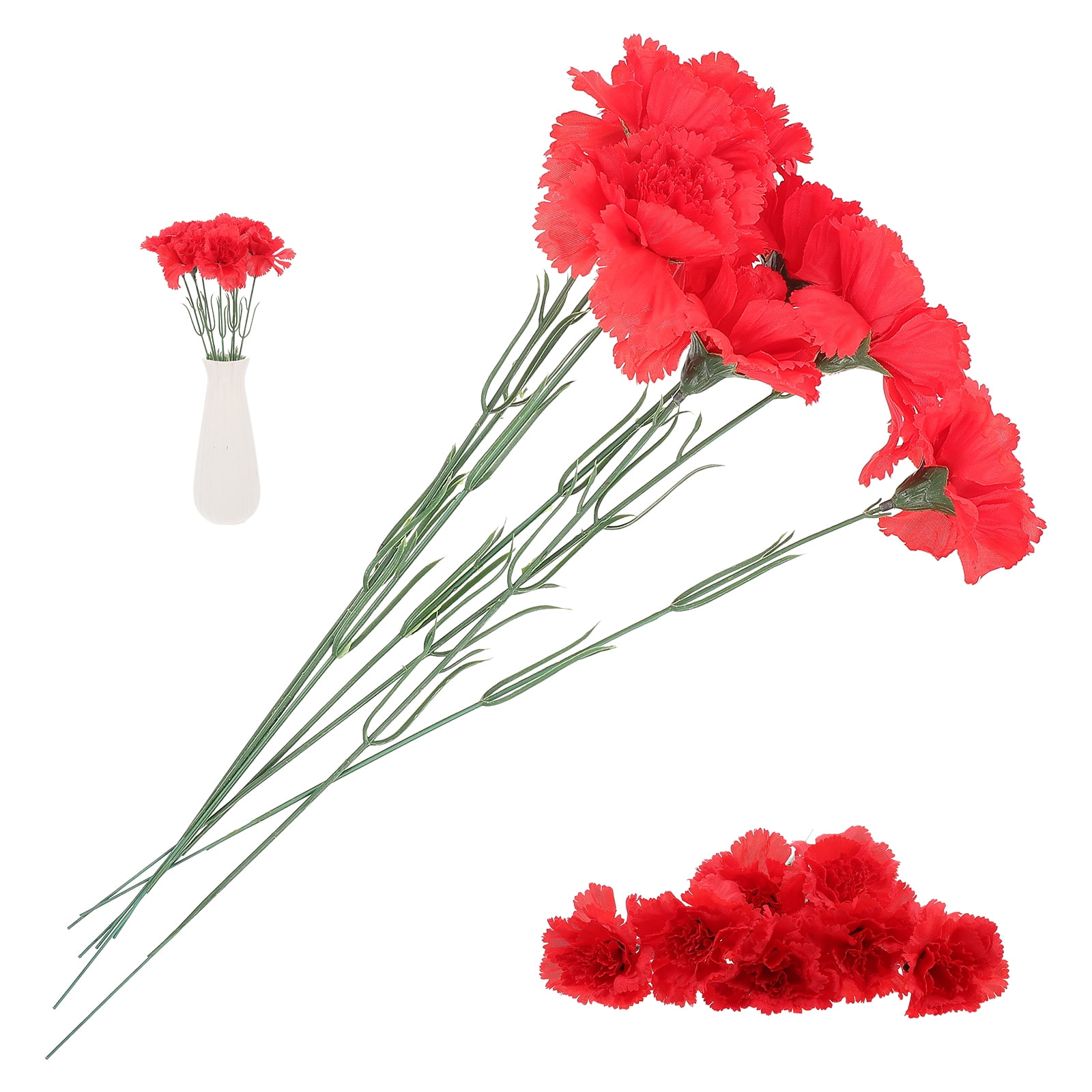 Artificial Carnation Flower DIY Craft 7 Branches Carnation Flower Spray ...