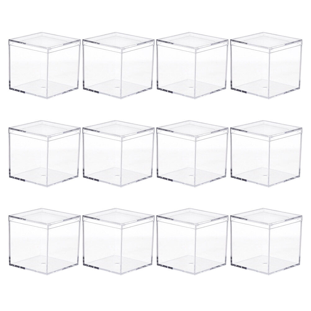 Cabilock 12Pcs Clear Acrylic Display Boxes for Gifts and Treats ...
