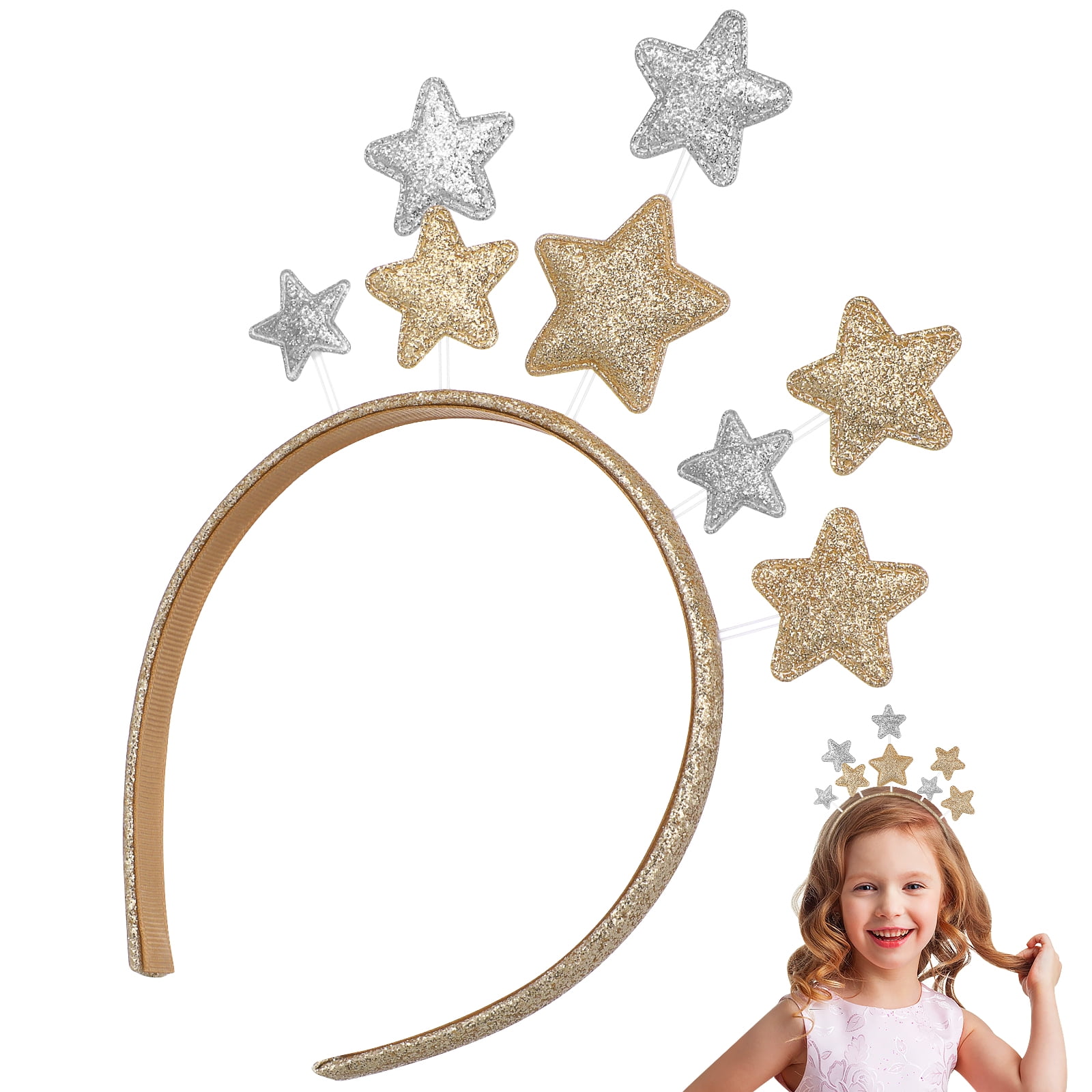 Mian Glitter Star Headband for Christmas & Parties - Walmart.com