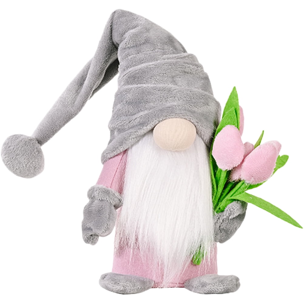 Mian Tulip Gnome Adorable Dwarf Decor Gnome Doll Toy Mother's Day ...