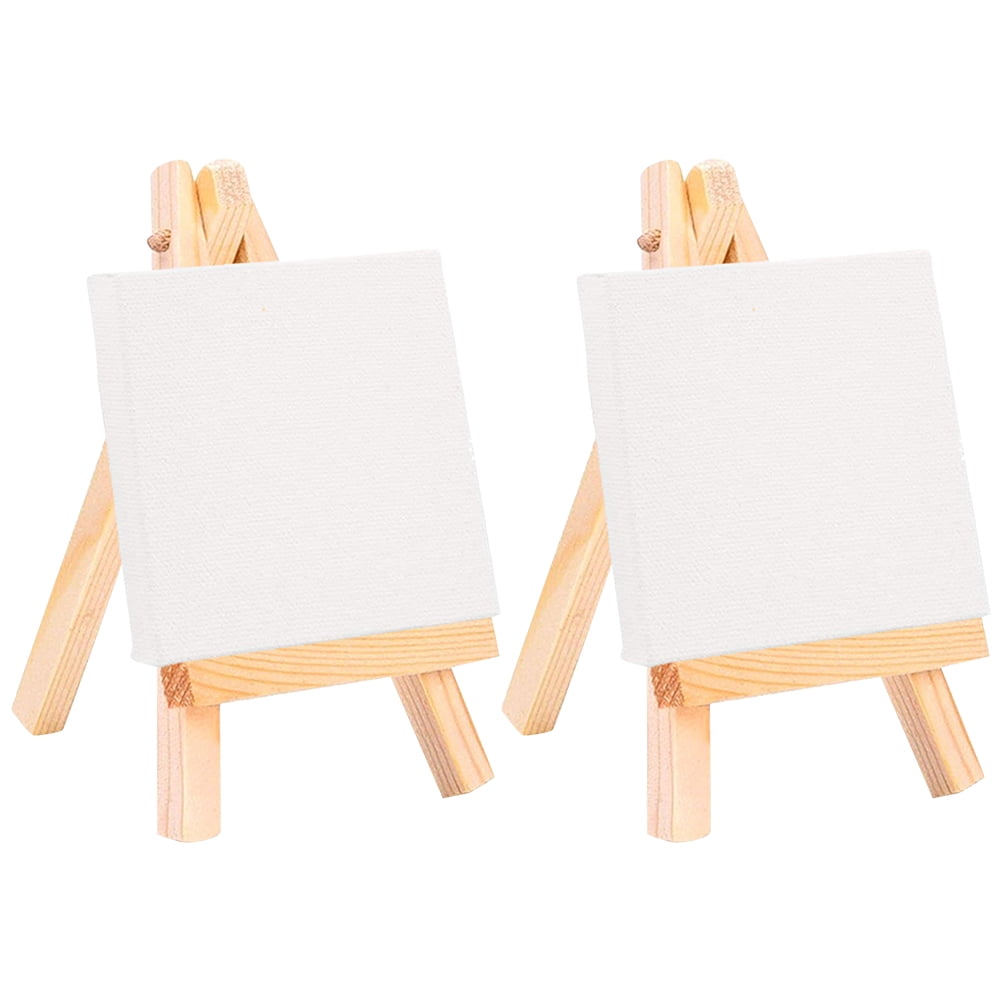 Miangastore 2 Wooden Mini Easels for Small Canvases & Crafts - Walmart.com