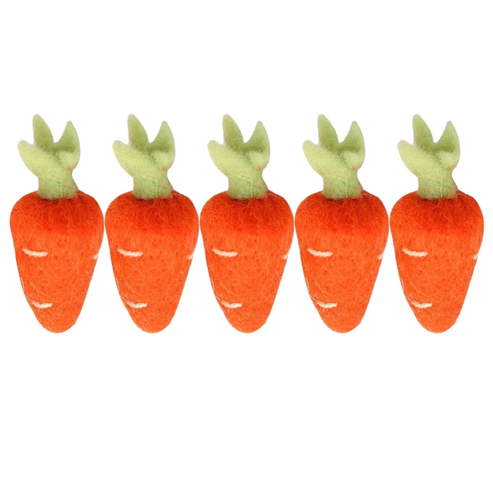 Miangastore 5 Spring Carrot Felt Ornaments for DIY Crafts and Decor ...