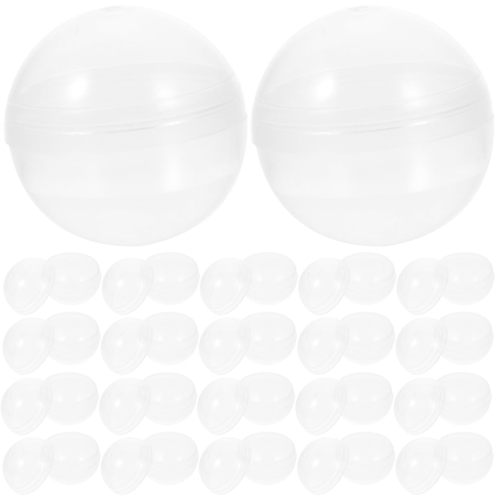 Miangastore 50 Clear Round Capsule Balls for Vending Machines - 35mm ...