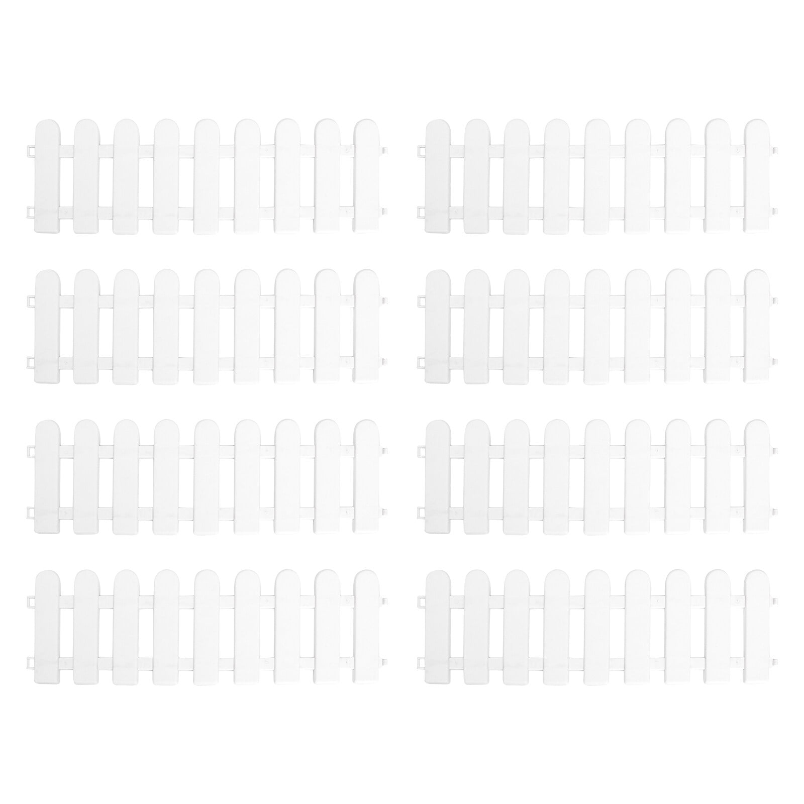 Miangastore 8pcs White Plastic Picket Fence Miniatures for Landscapes ...