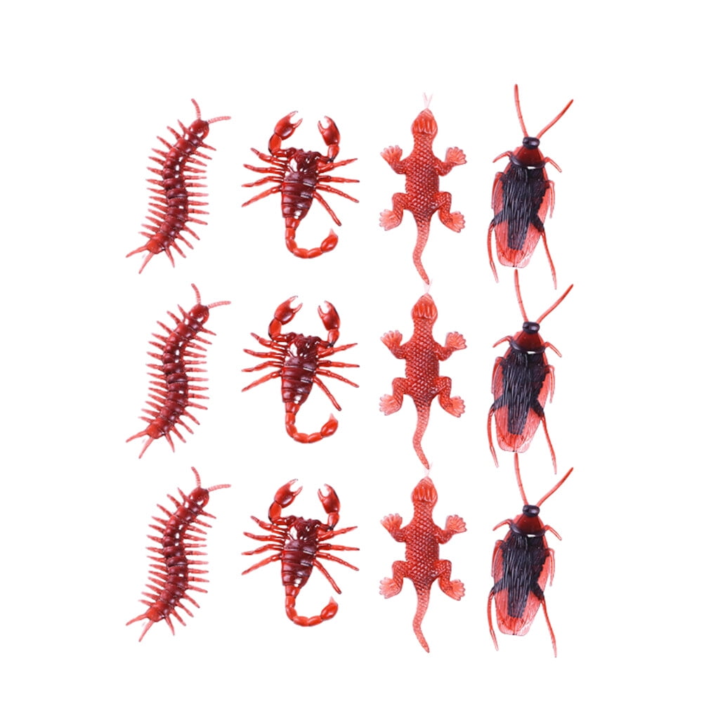 Miangastore Centipede Cockroach Gecko Scorpion Prank Toy Set 120pcs ...