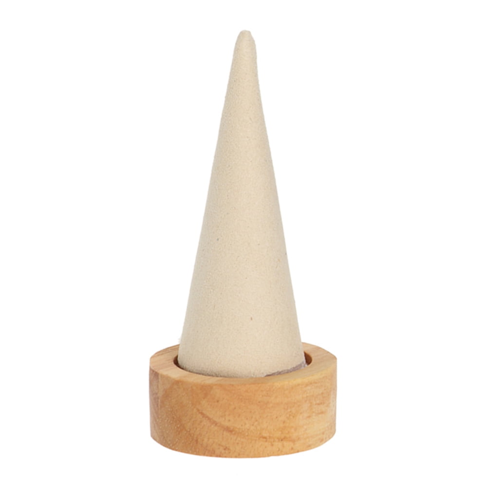 Miangastore Desktop Jewelry Organizer Wood Cone Shape Display Rack ...