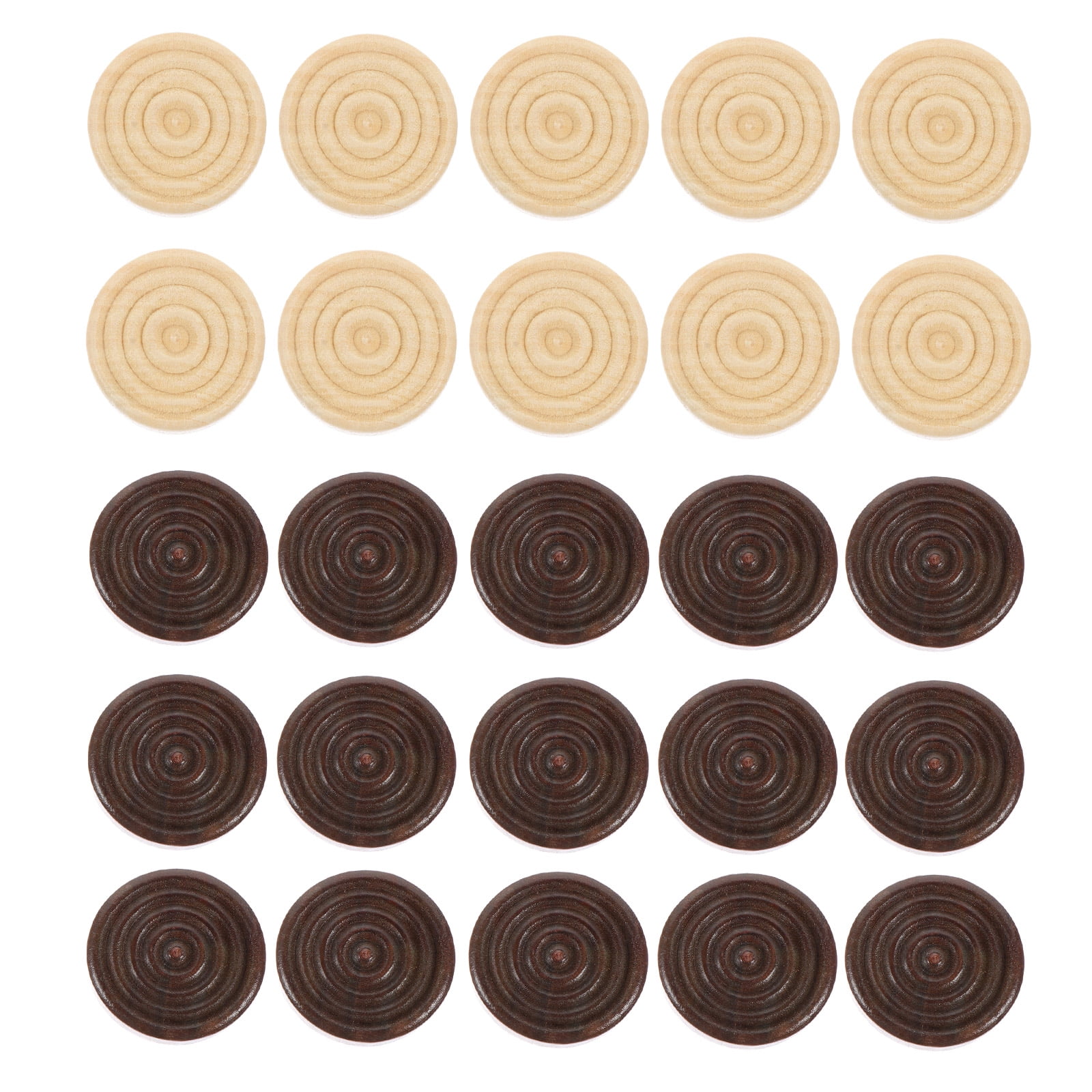 Miangastore Wooden Chess & Checkers Set - 48 Pieces, Dark Brown ...