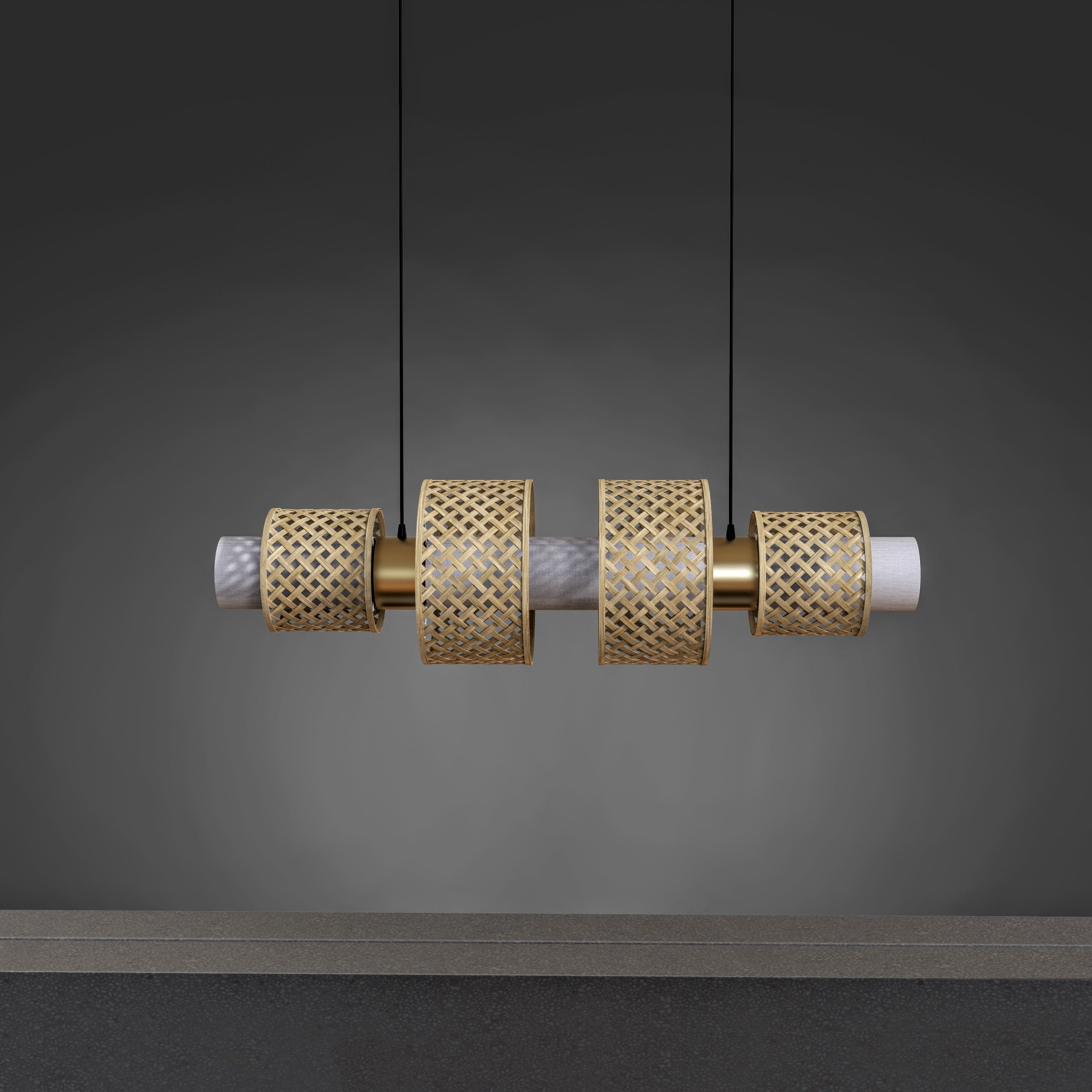 Mianzi Bamboo Metamorphosis Pendant Lamp Natural H-002, Ready-to ...