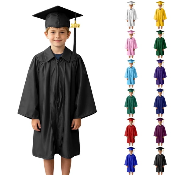 Miaoju Kindergarten Preschool Shiny Graduation Cap and Gown Tassel ...