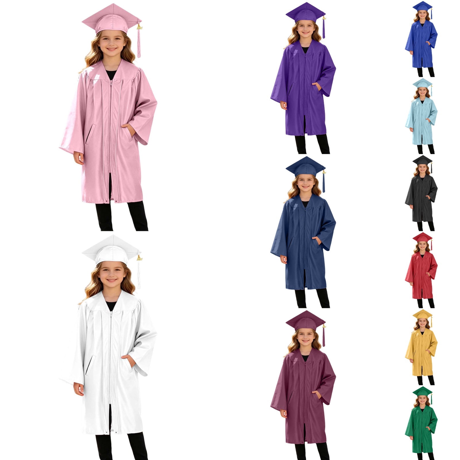 Miaoju Shiny Preschool Graduation Cap and Gown for Kids 2026 Tassel ...