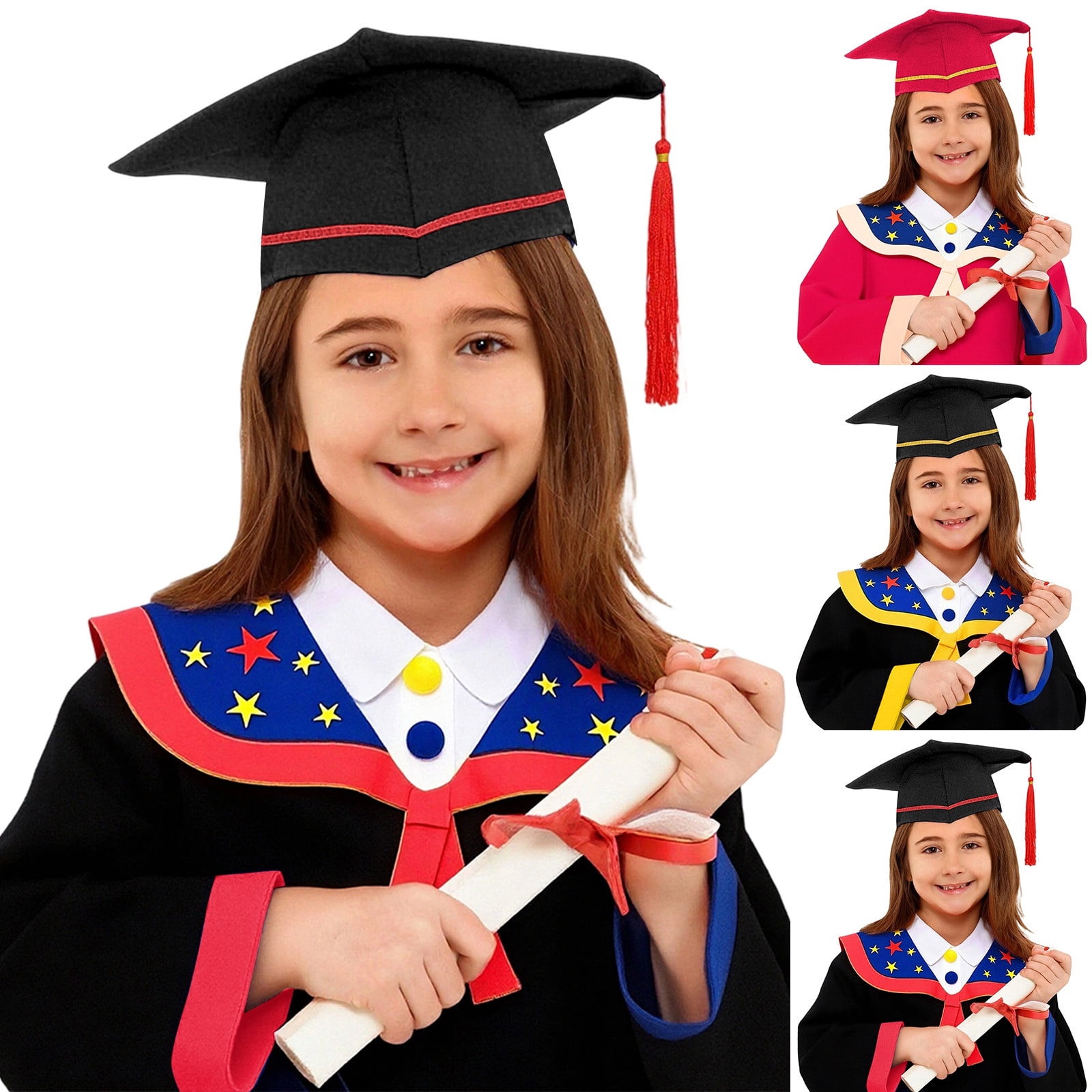 Miaoju Unisex Shiny Graduation Gown Cap Tassel Set 2026 Preschool and ...