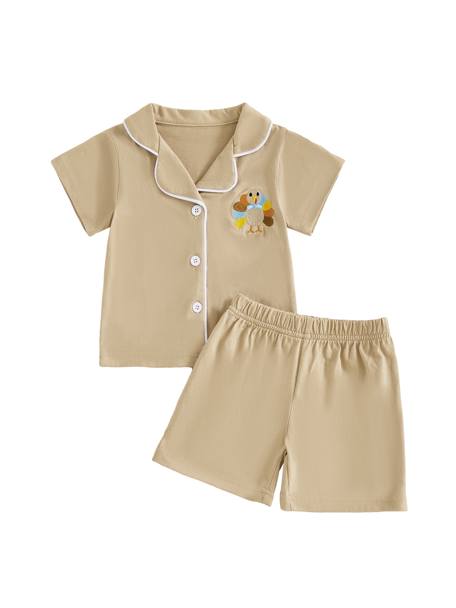 Miaouyo Kids Baby Boys GirlsThanksgiving Pajama Set 3 6 12 18 24 Months 2T 3T 4T 5T 6T Turkey ...