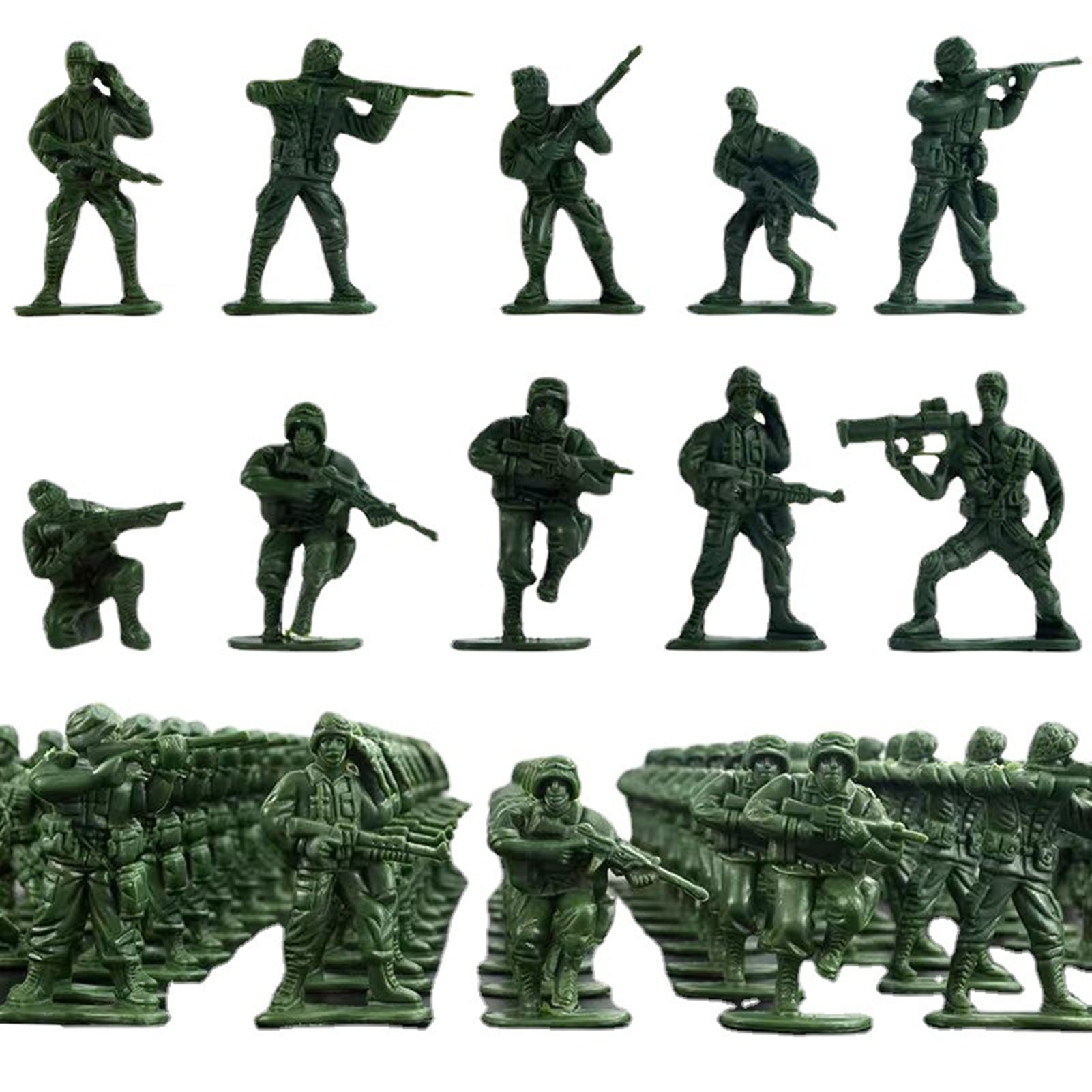 Miarnea 100Pcs Kids Toy Soldiers Plastic Army Men Action Figures ...
