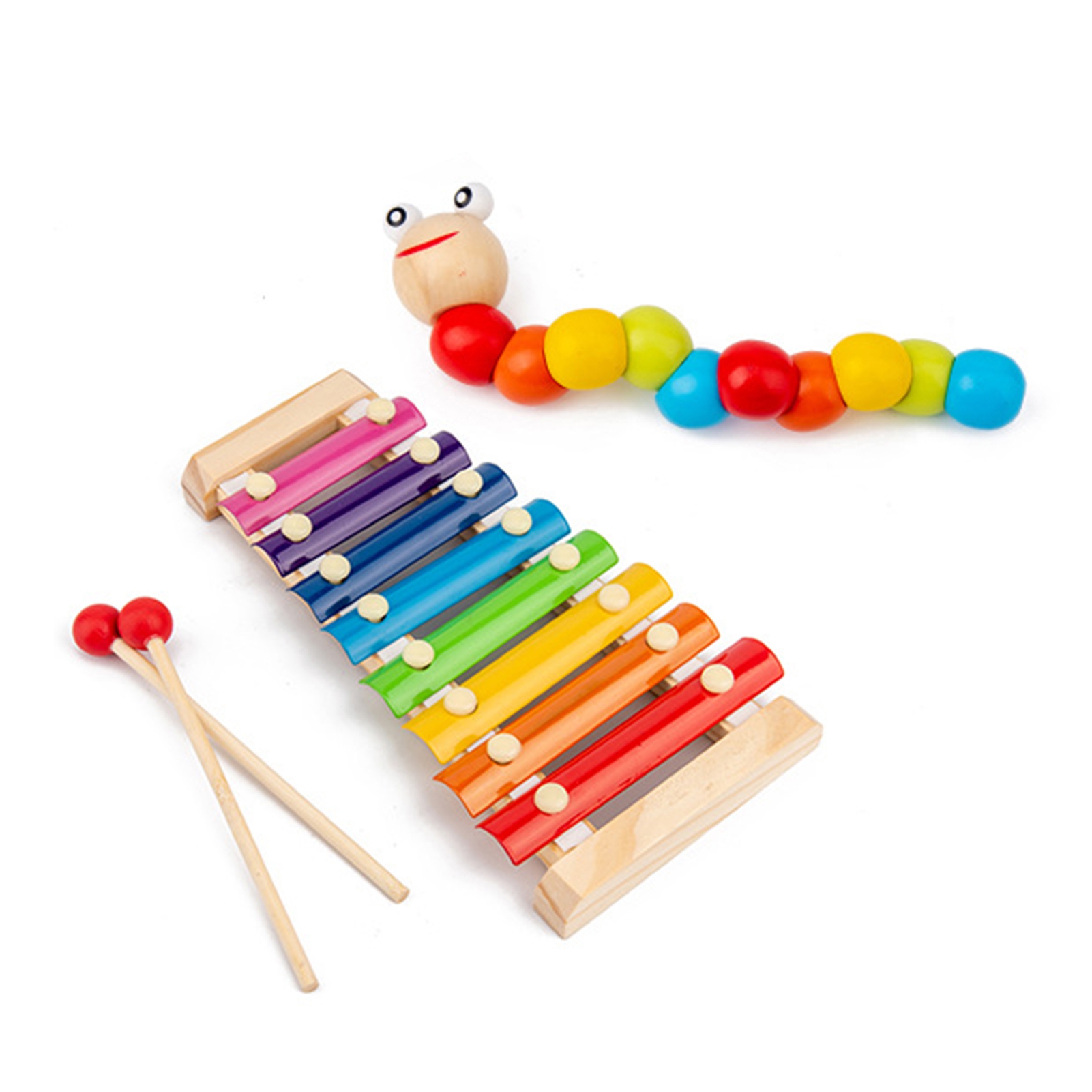 Miarnea 2/5/9Pcs/Set Kids Musical Instrument Kit Wooden Xylophone ...