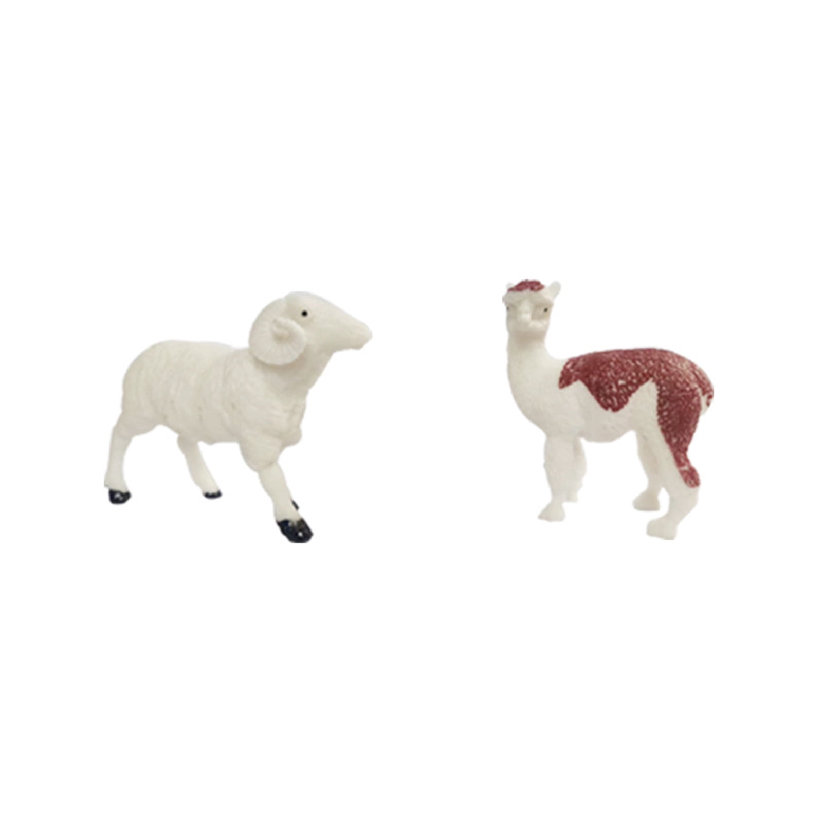 Miarnea 2-Piece Simulated Animal Model Set: Horse, Sheep, Lion, Tiger ...